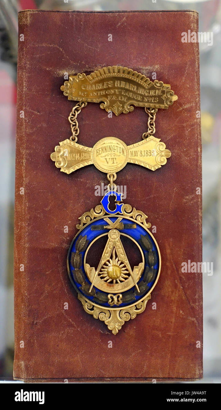 Past master's jewel, presented to Judge Charles H Darling upon ...