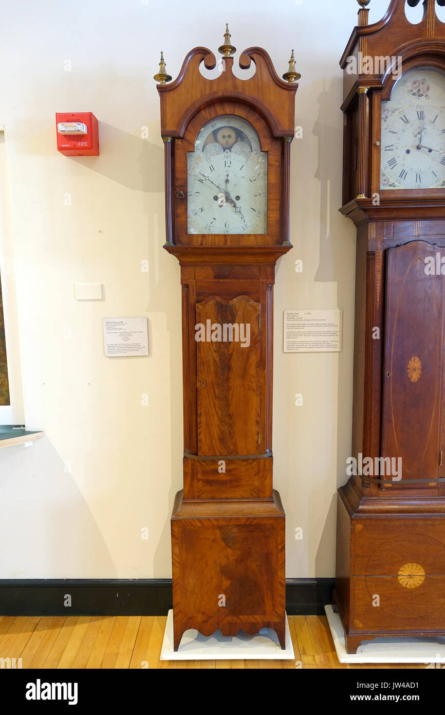 Tall case clock, movement by Reuben King (1777 1853), case by Fitch ...