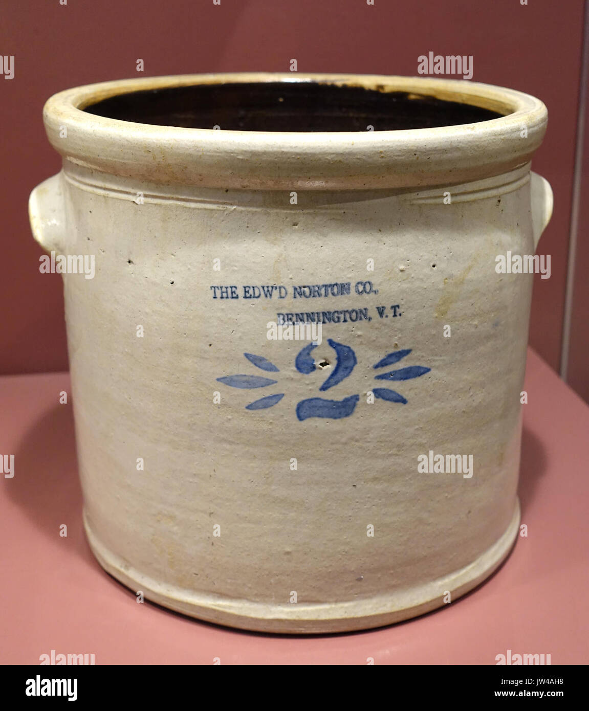Crock, possibly made by the Jacob Fisher Pottery, Lyons NY, distributed ...