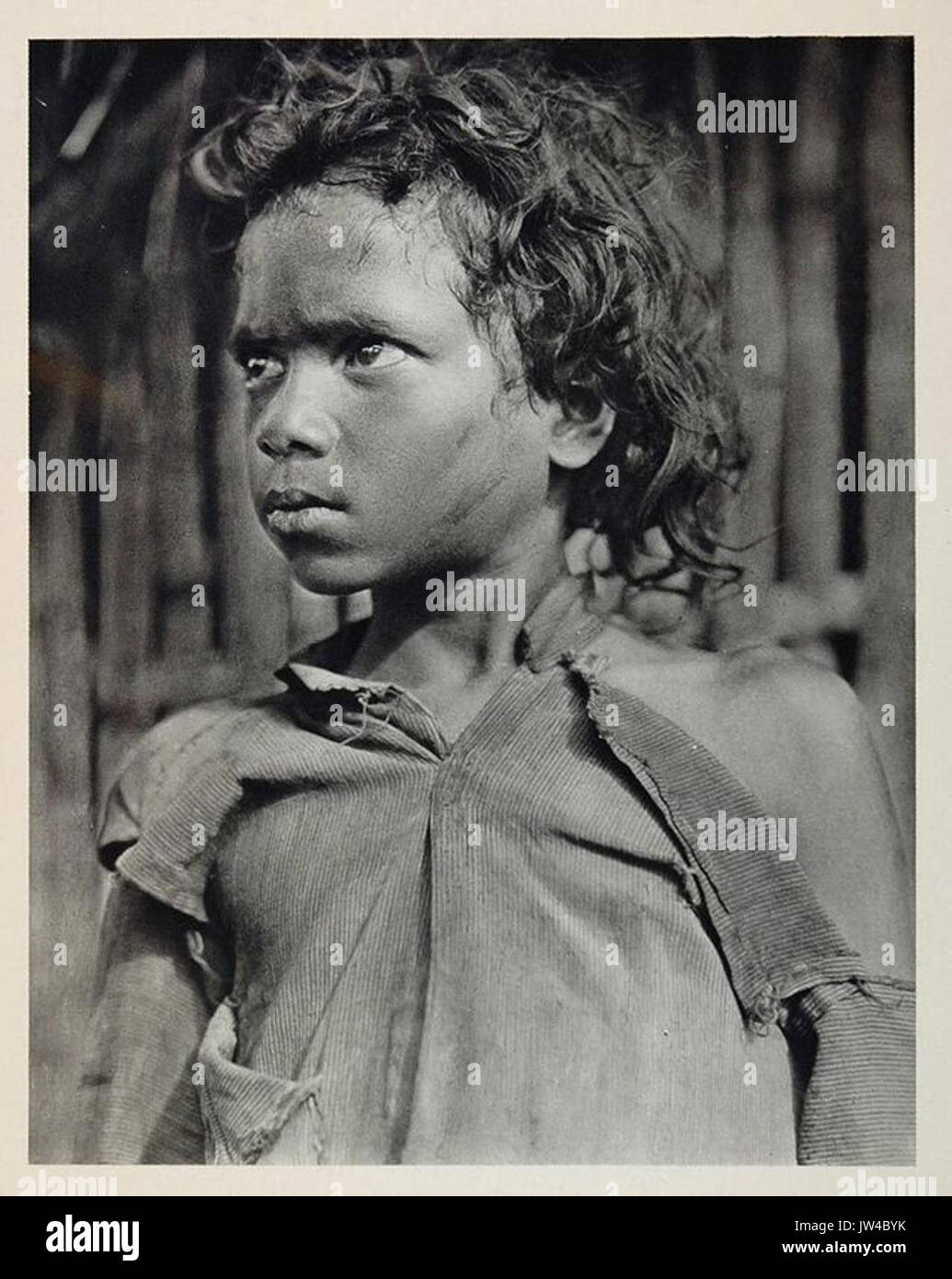 A boy of the Kadu Kuruba tribe from the Western Ghats, Mysore in 1928 ...