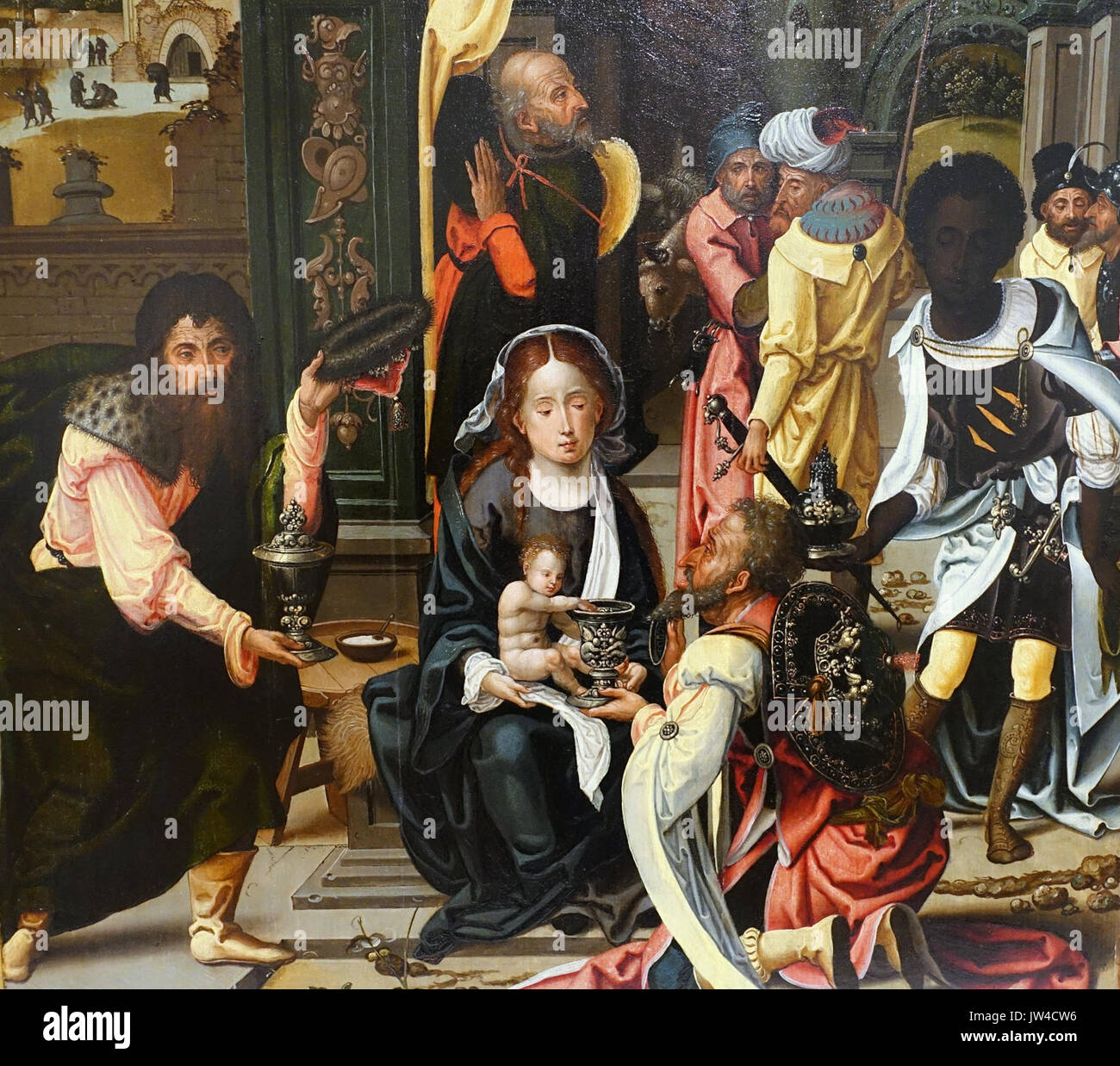 The Adoration of the Magi, with the Nativity and the Presentation in the Temple, Master of 1518 ...