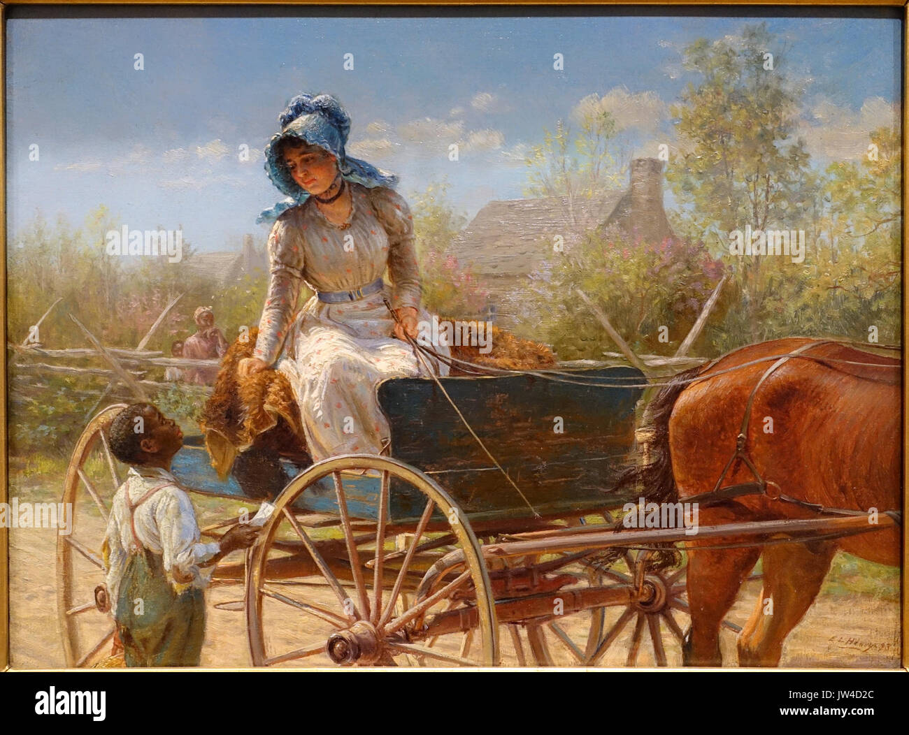 The Message by Edward Lamson Henry, 1893, oil on board Fogg Art Museum ...