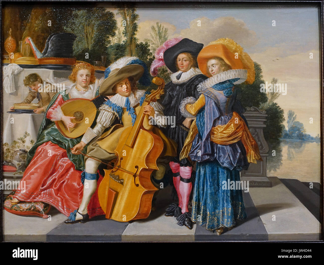 Merry Company on a Terrace, by Dirck Hals, 1625, oil on panel Fogg Art ...