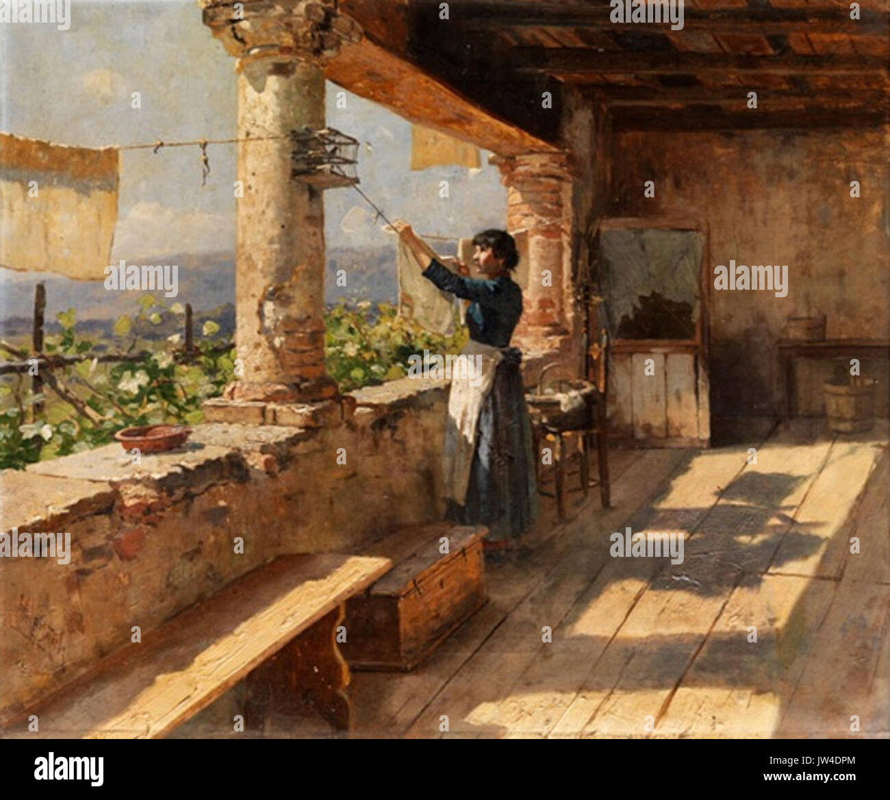 Hermann Hartwich Junge Italienerin Stock Photo - Alamy