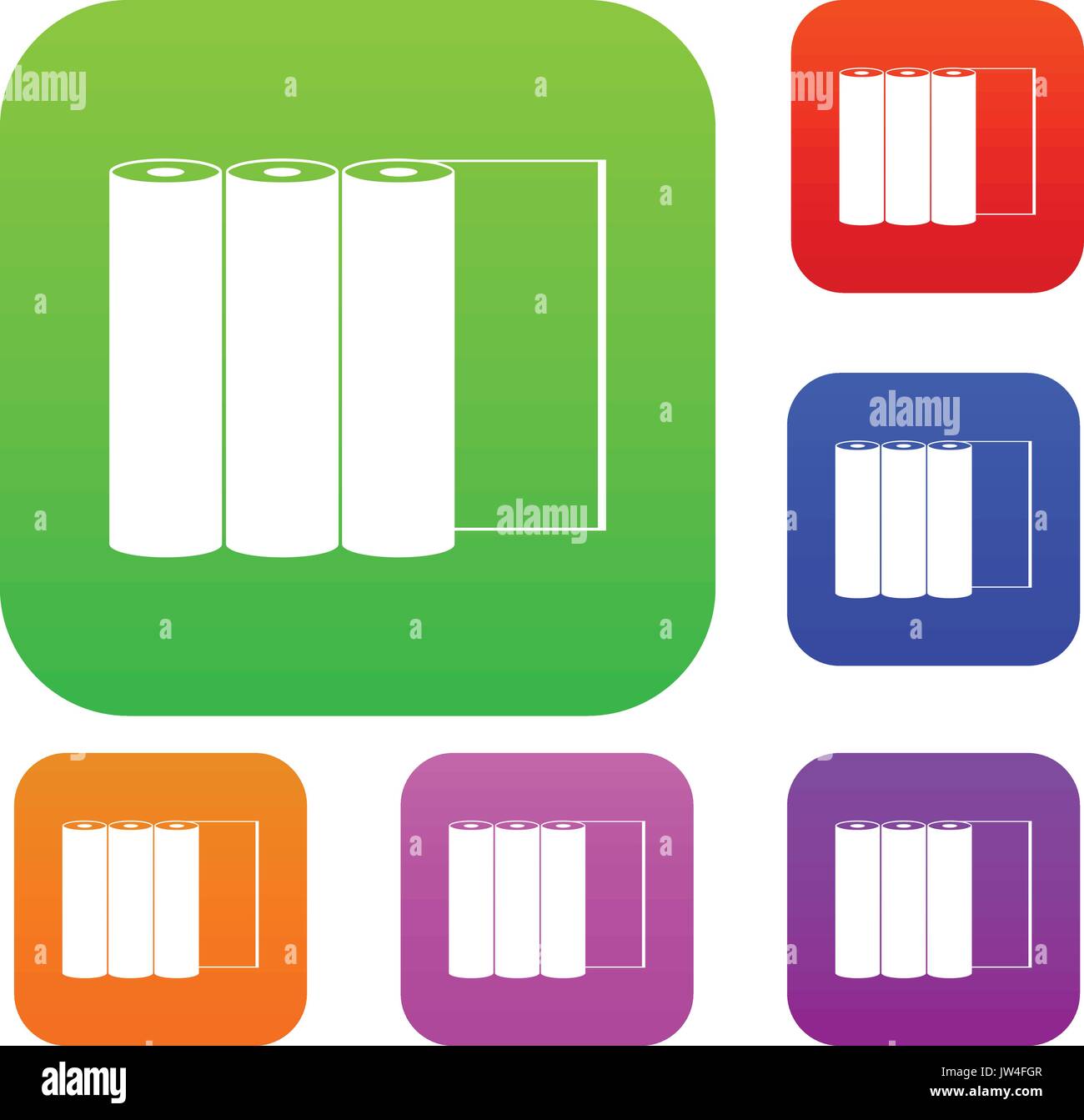 Rolls of paper set collection Stock Vector Image & Art - Alamy