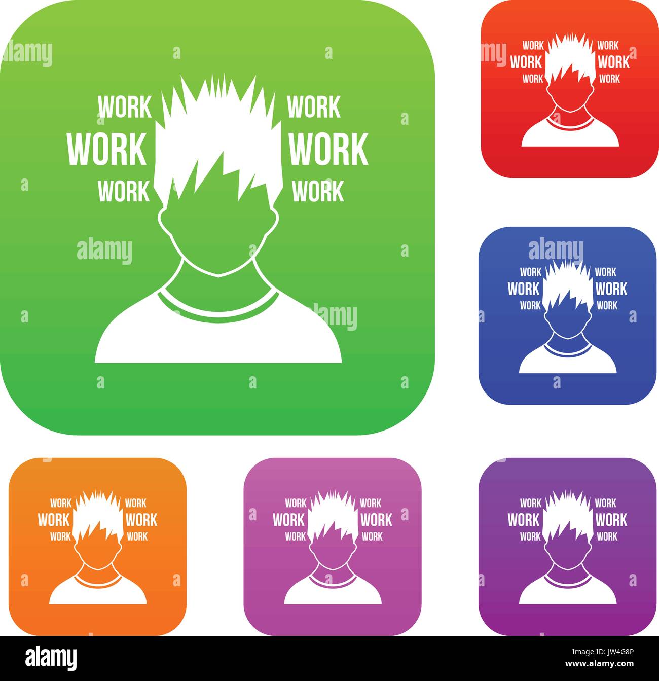 Man and work words set collection Stock Vector Image & Art - Alamy