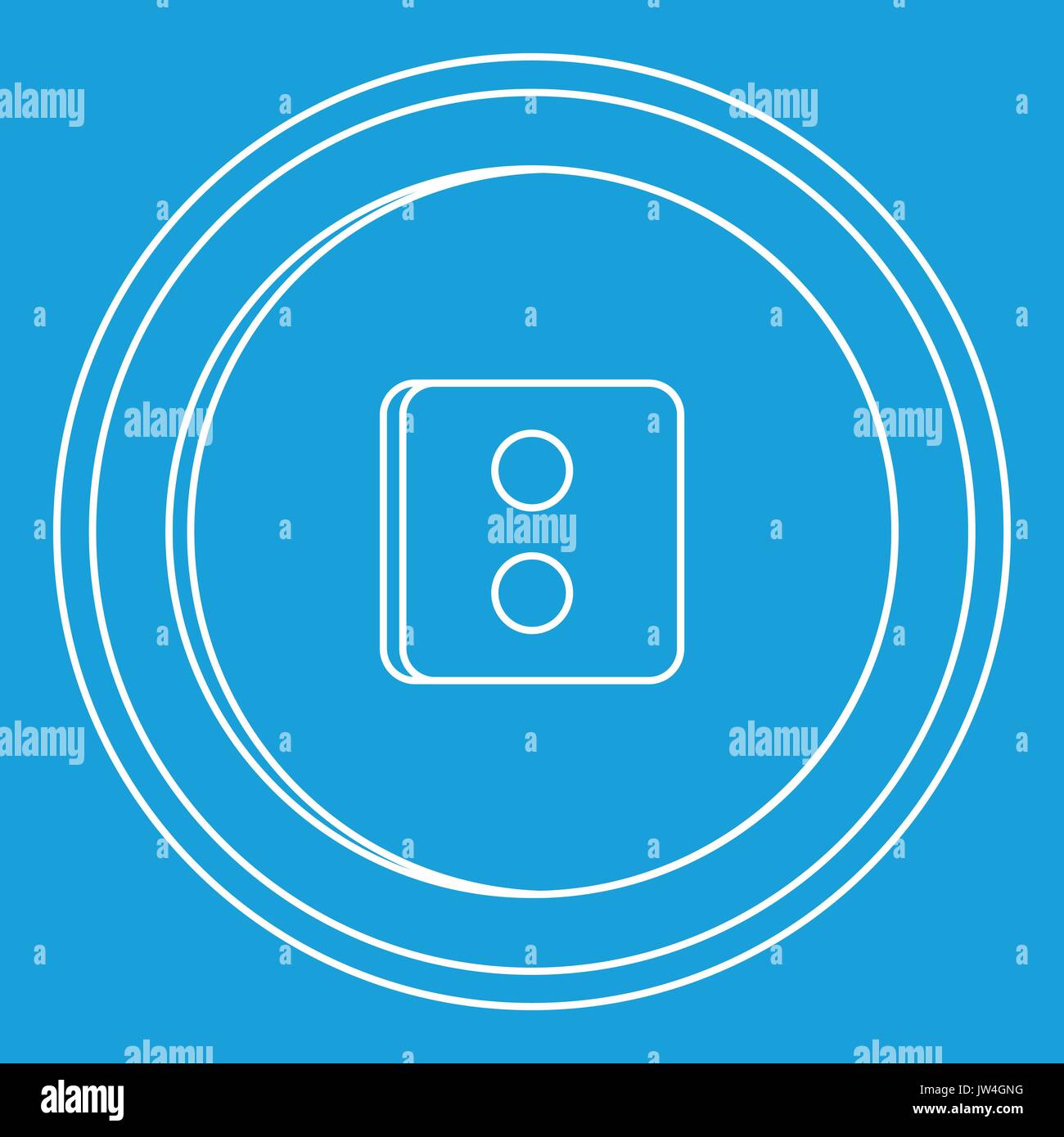 Round button icon, outline style Stock Vector Image & Art - Alamy