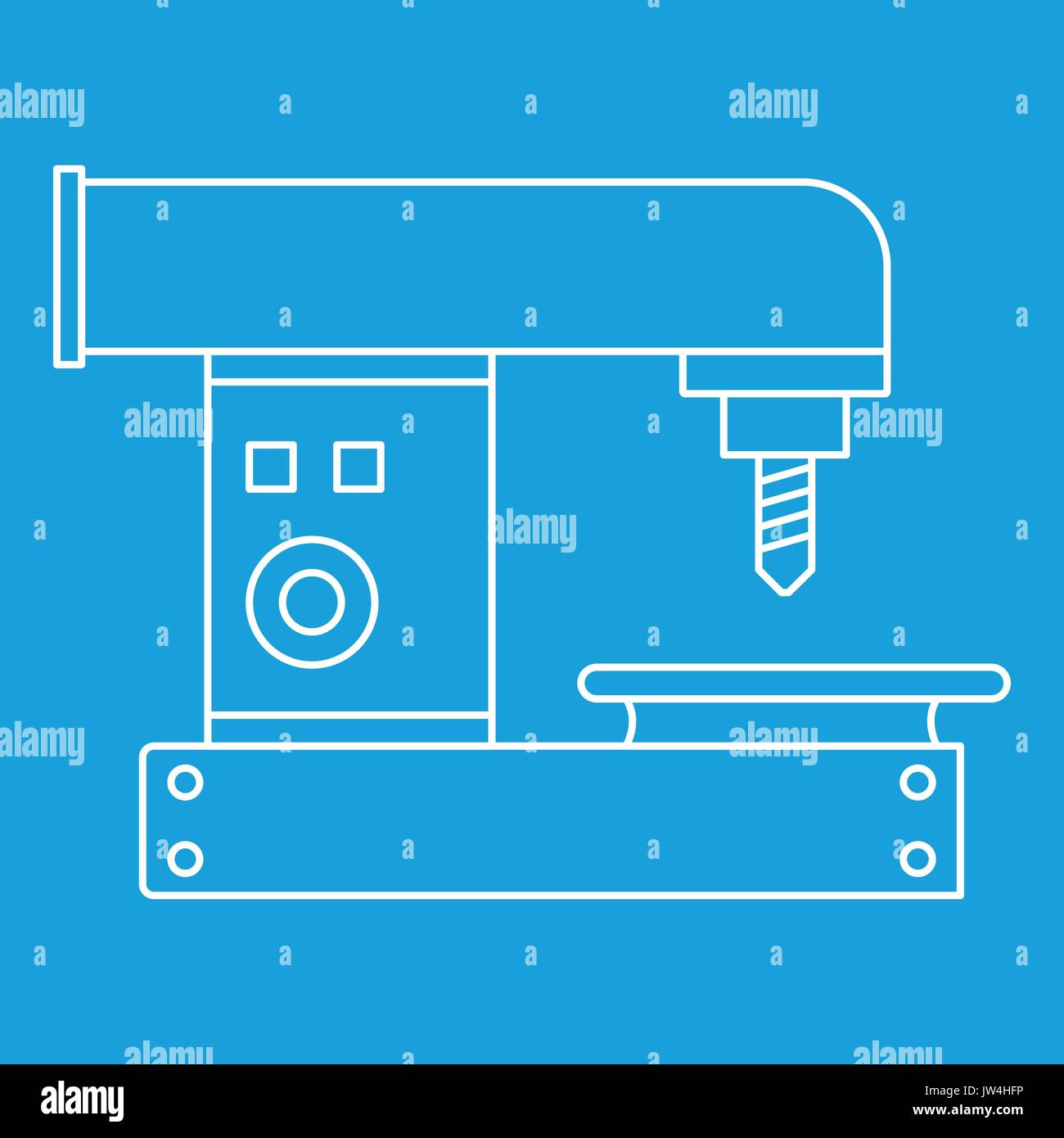 Metal part production machine line Stock Vector Images - Alamy