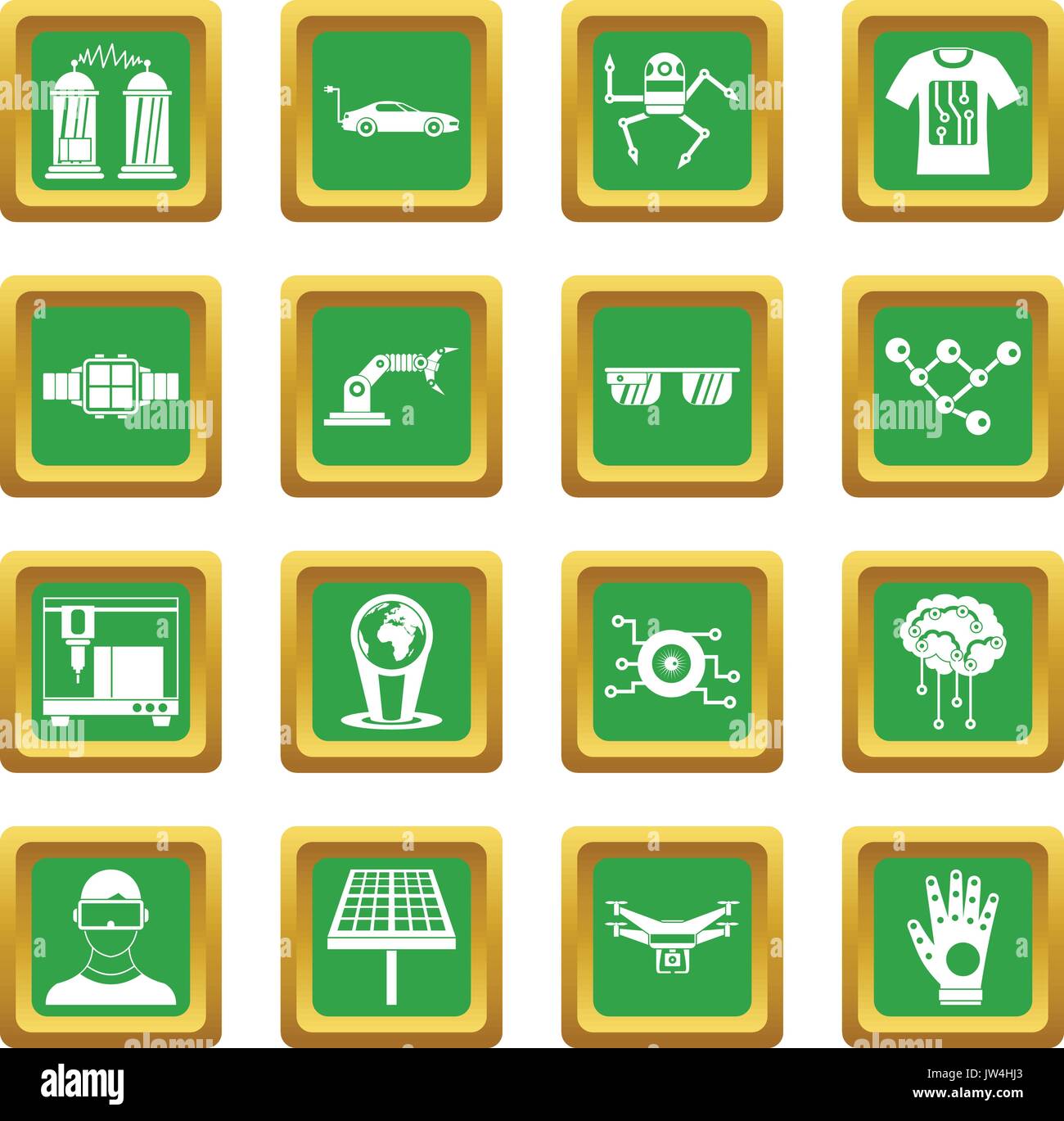 Virtual reality sign green Stock Vector Images - Alamy