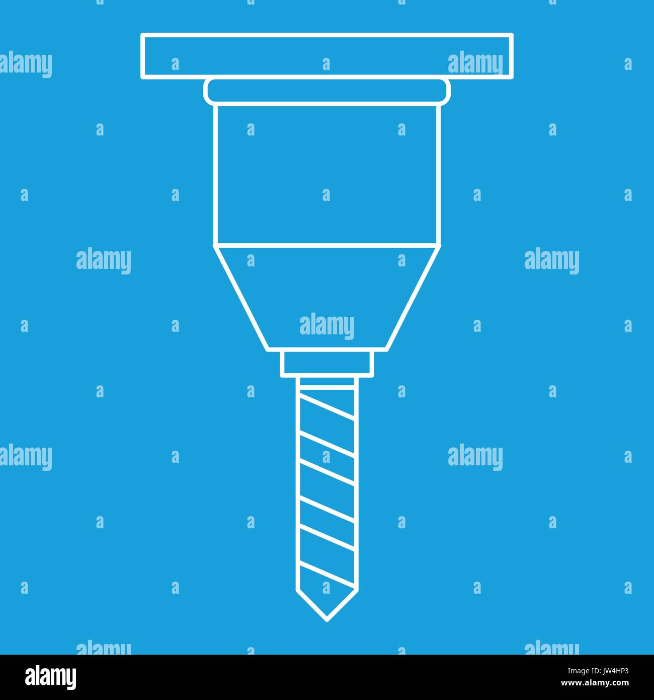 Drill bit icon, outline style Stock Vector Image & Art - Alamy