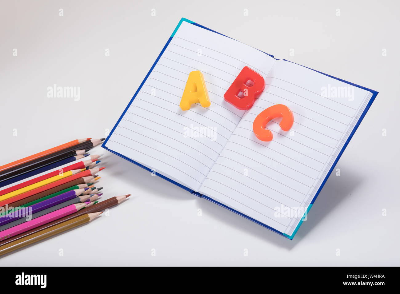A school learning themed concept with ABC alphabet learning letters ...