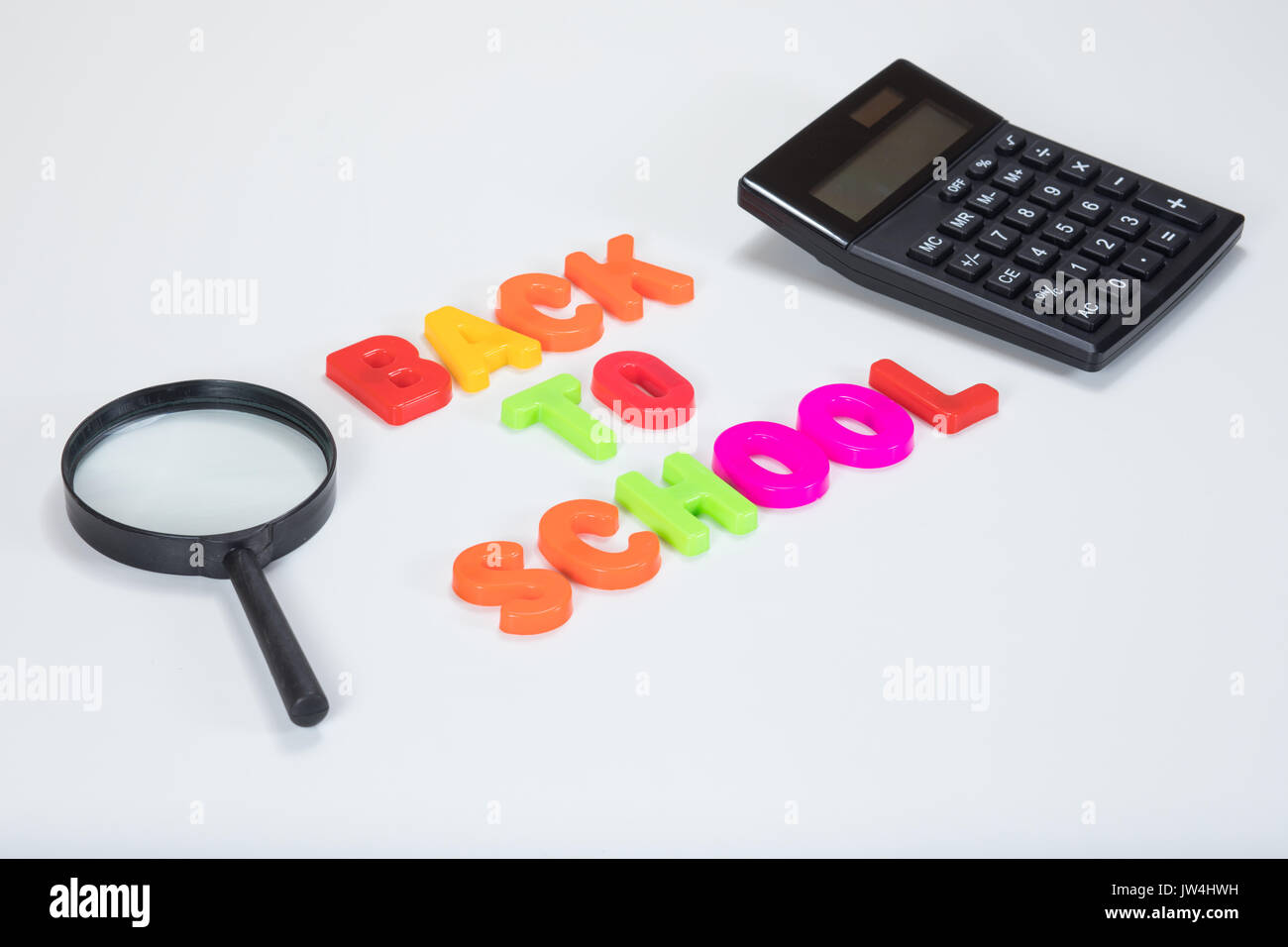 Back to school written in alphabet learning letters alongside a ...