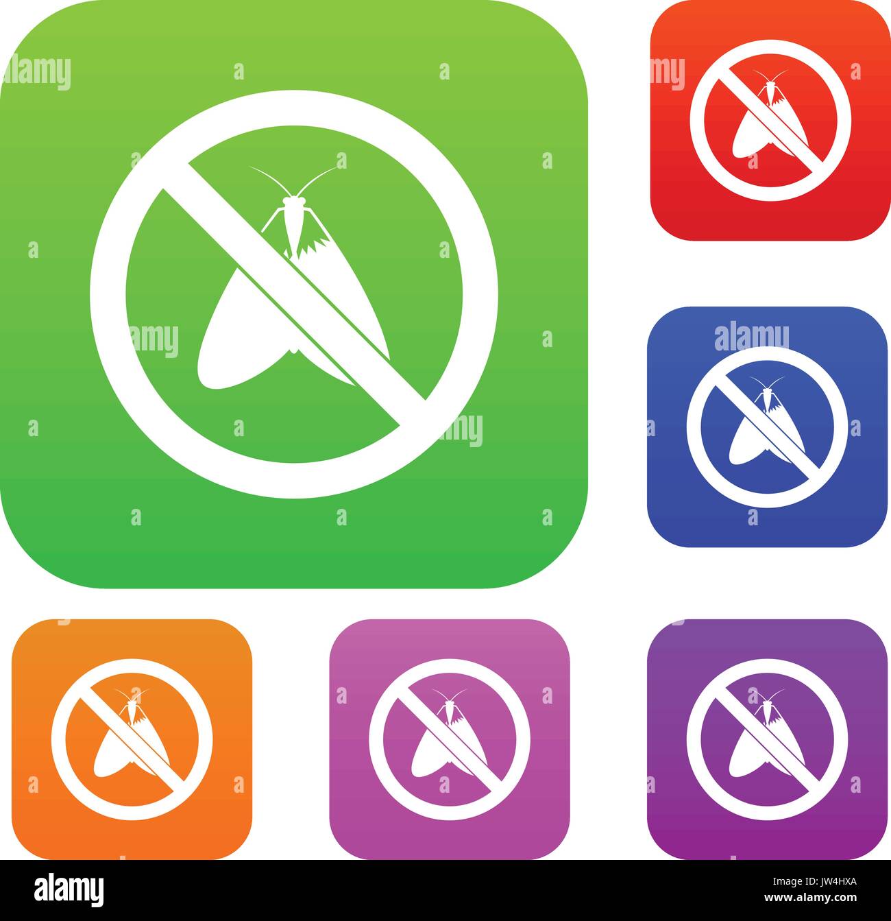 No moth sign set collection Stock Vector Image & Art - Alamy