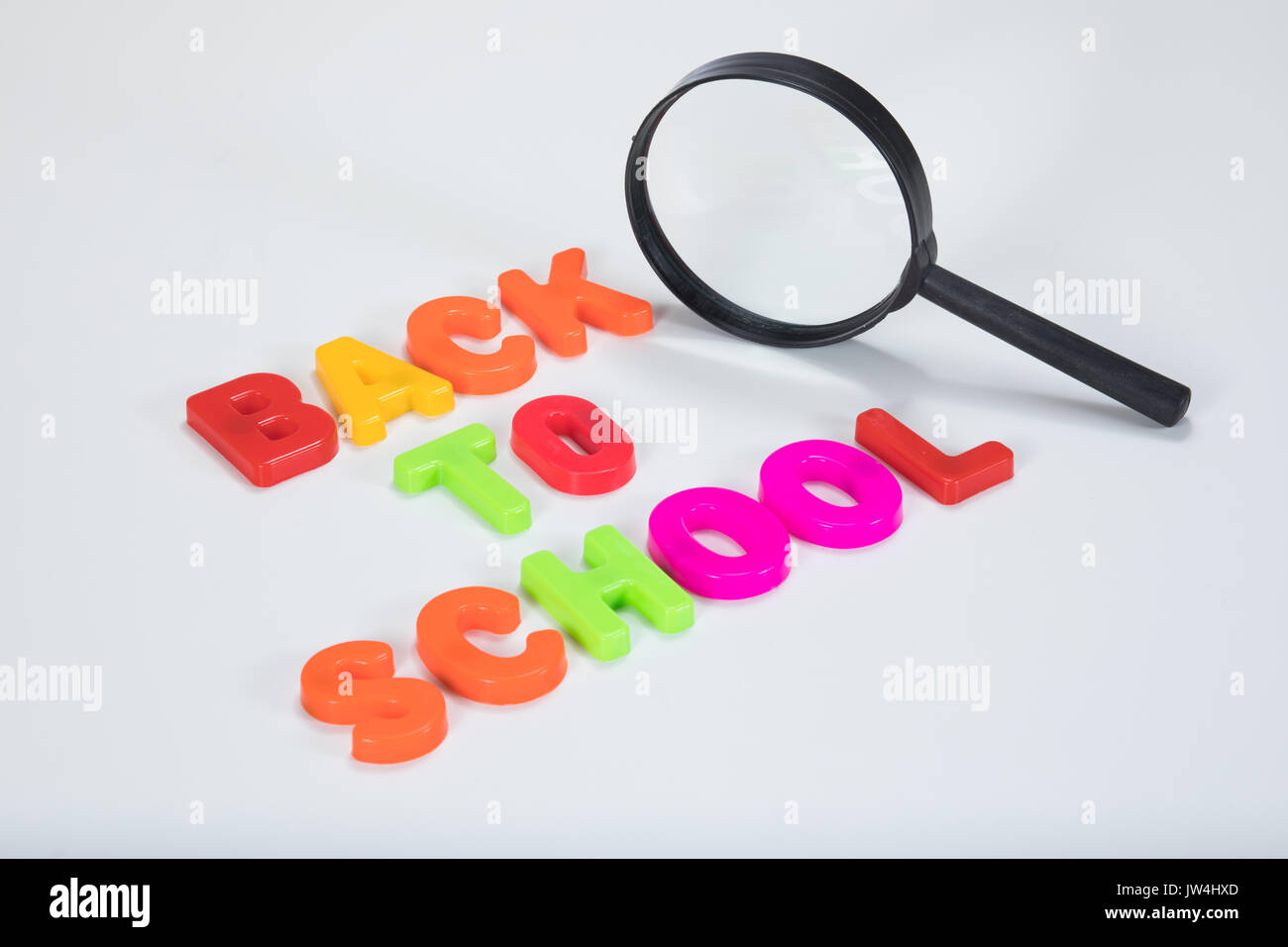 Back to school written in alphabet learning letters alongside a ...