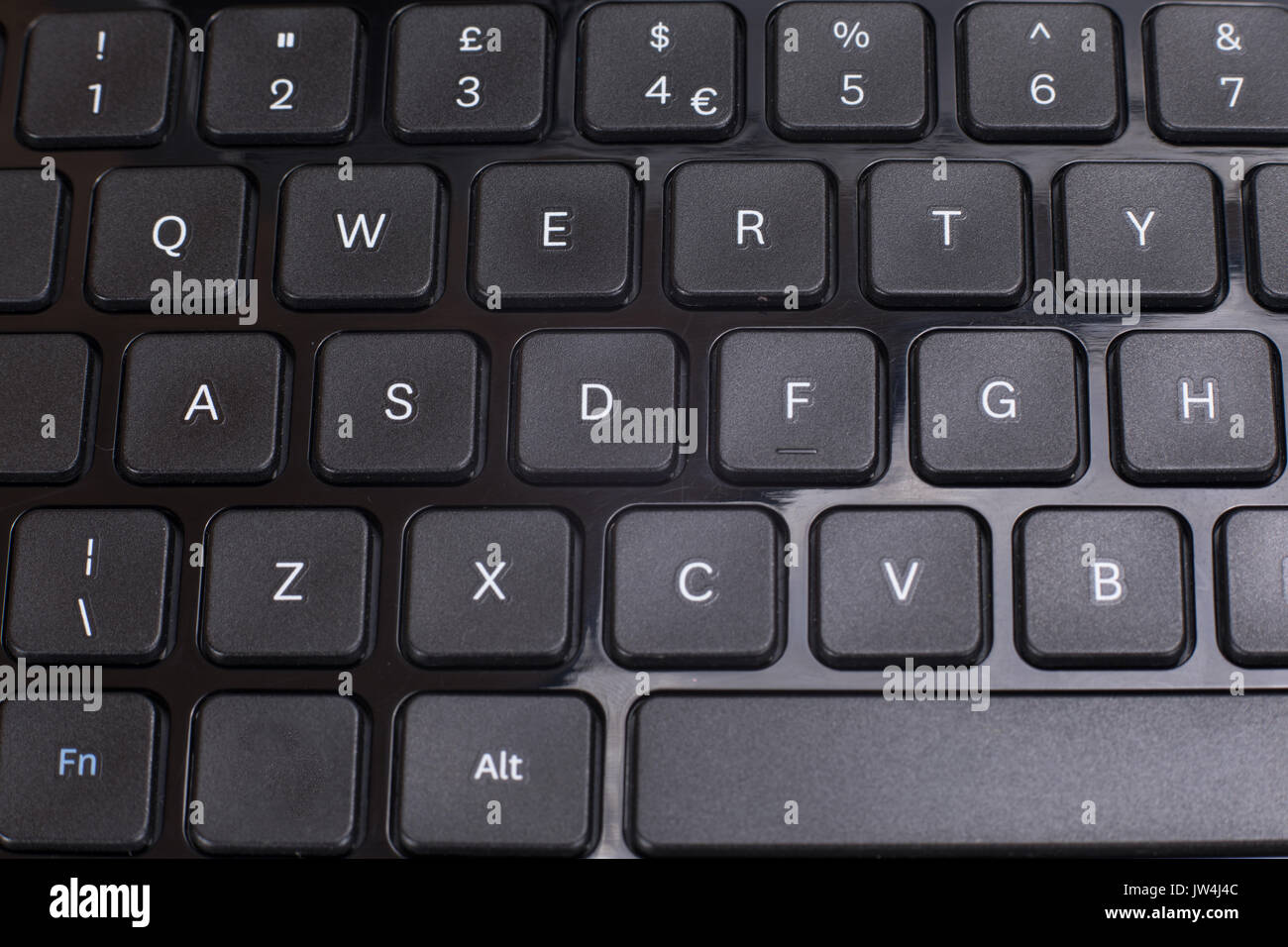 An abstract close up crop of black buttons on a computer keyboard Stock ...
