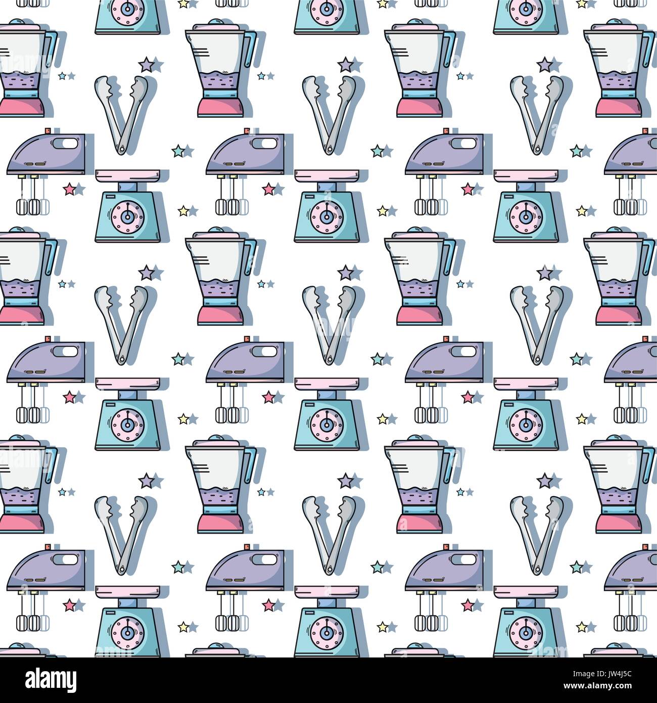 kitchen utensils background decoration design Stock Vector Image & Art ...