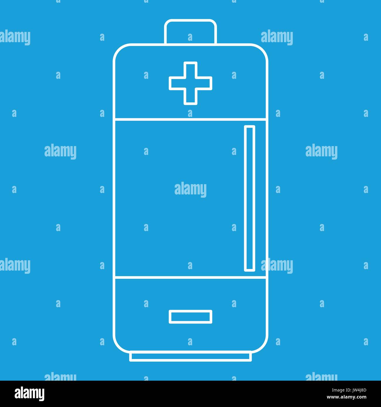Battery icon, outline style Stock Vector Image & Art - Alamy