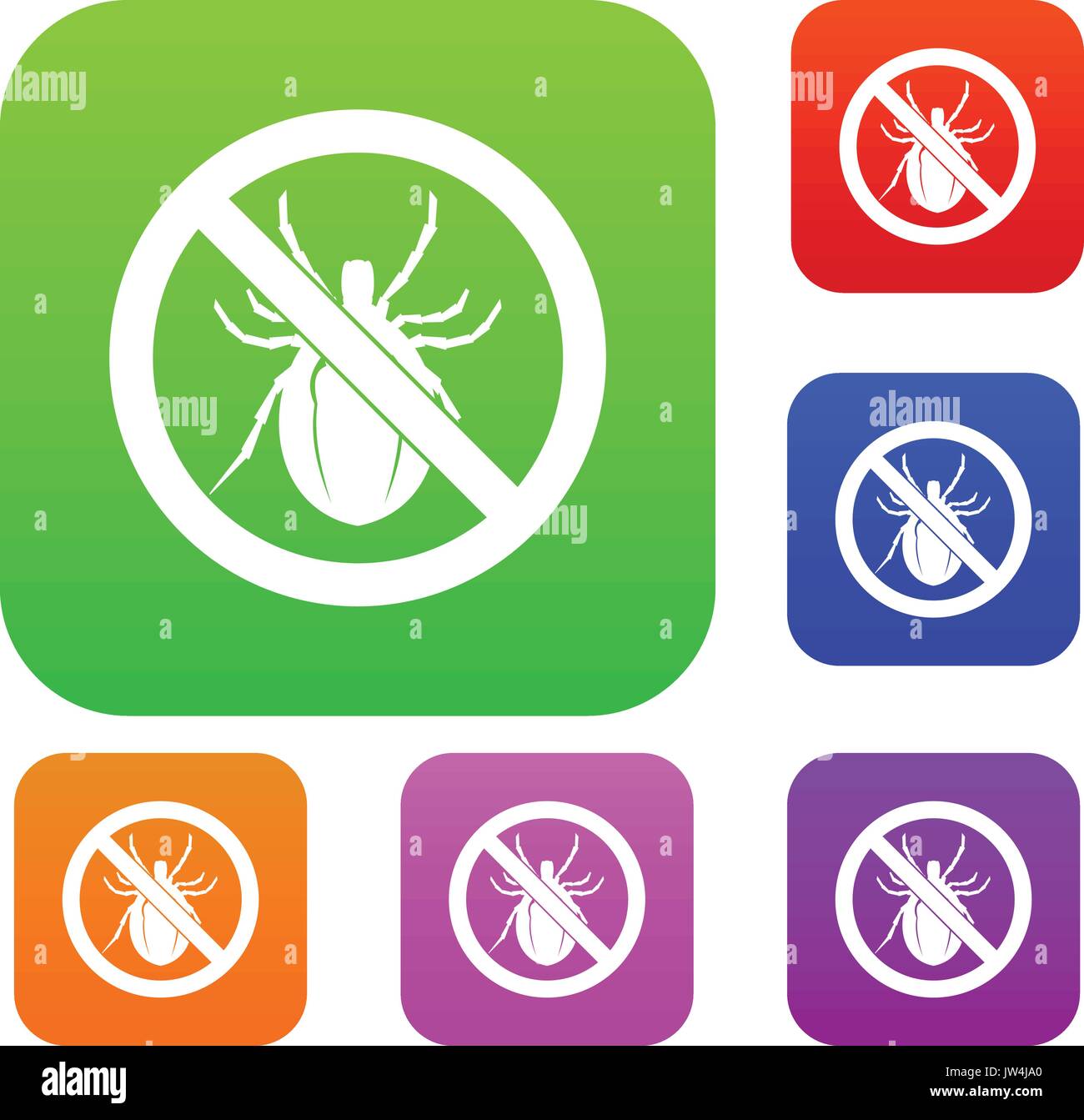 No bug sign set collection Stock Vector Image & Art - Alamy