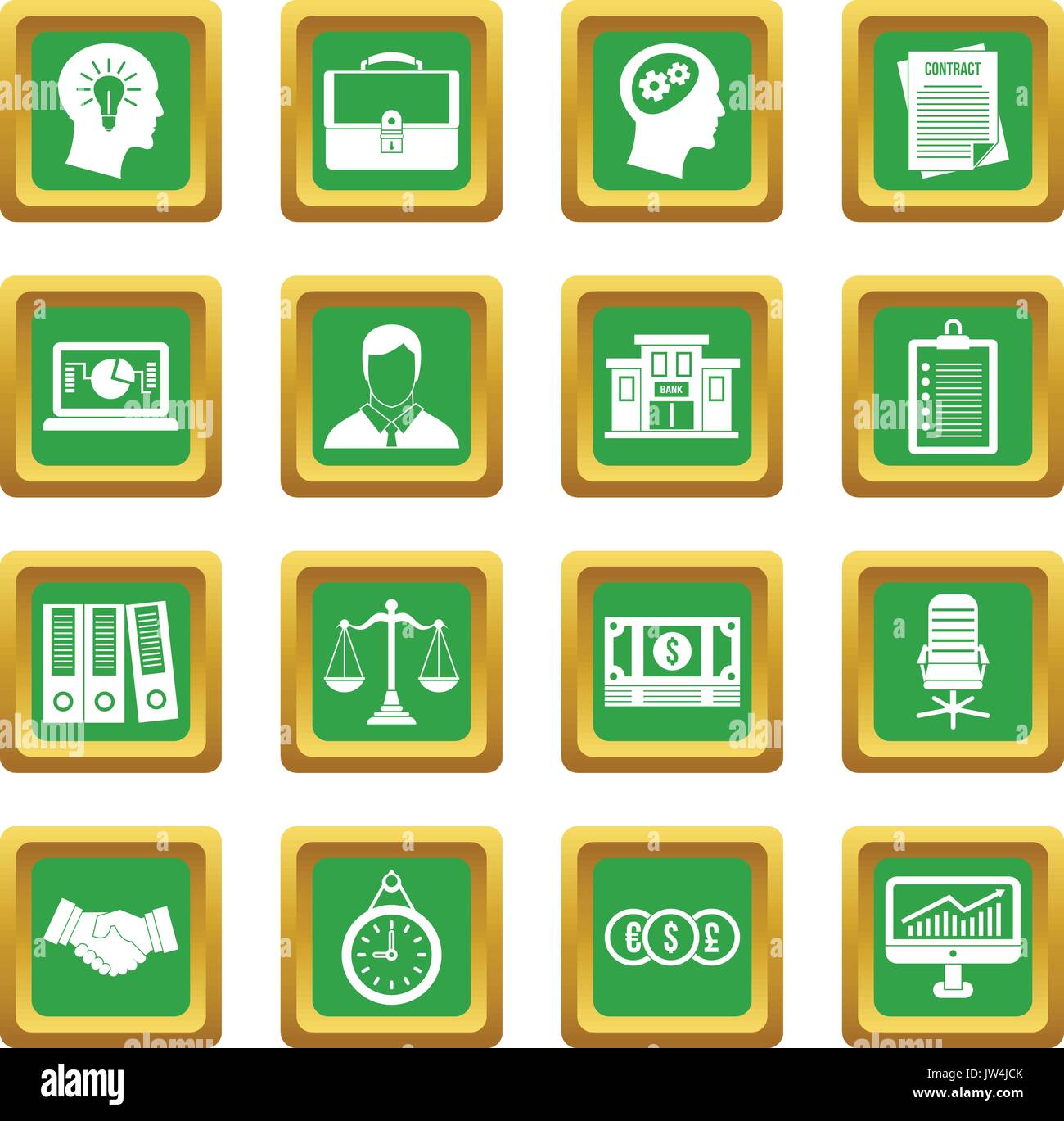 Banking icons set green Stock Vector Image & Art - Alamy