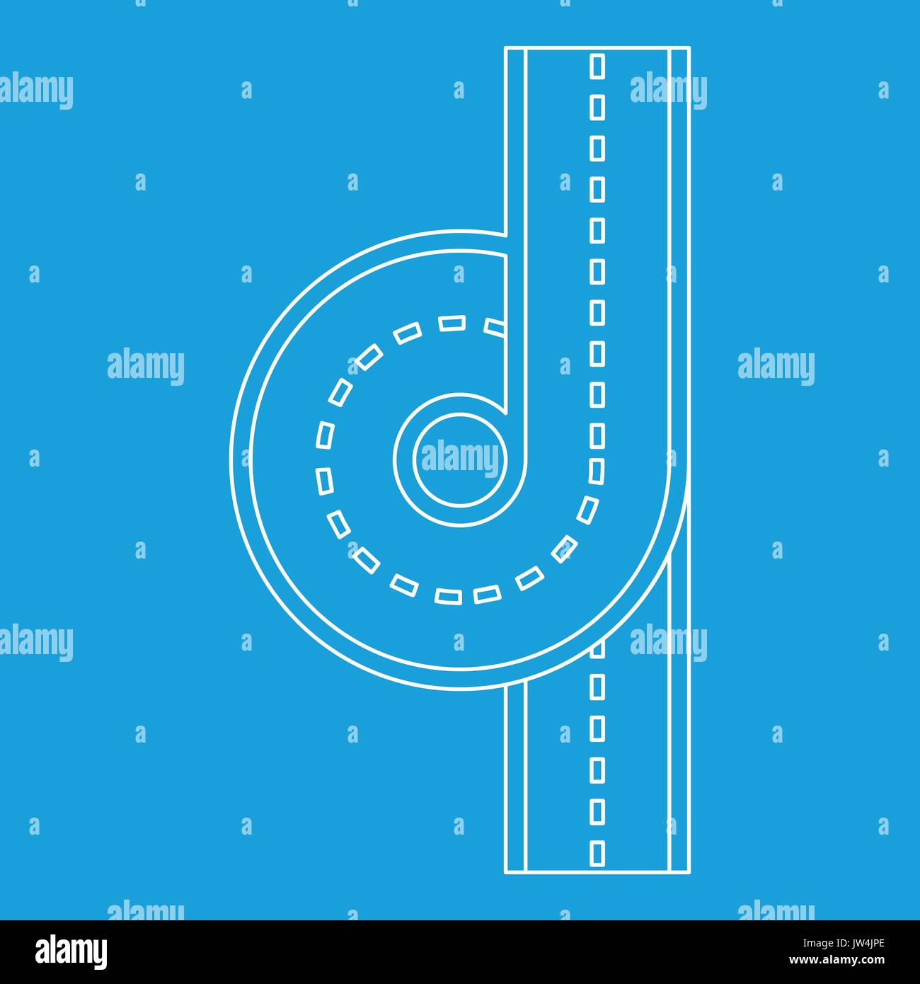 Road markings junction Stock Vector Images - Alamy