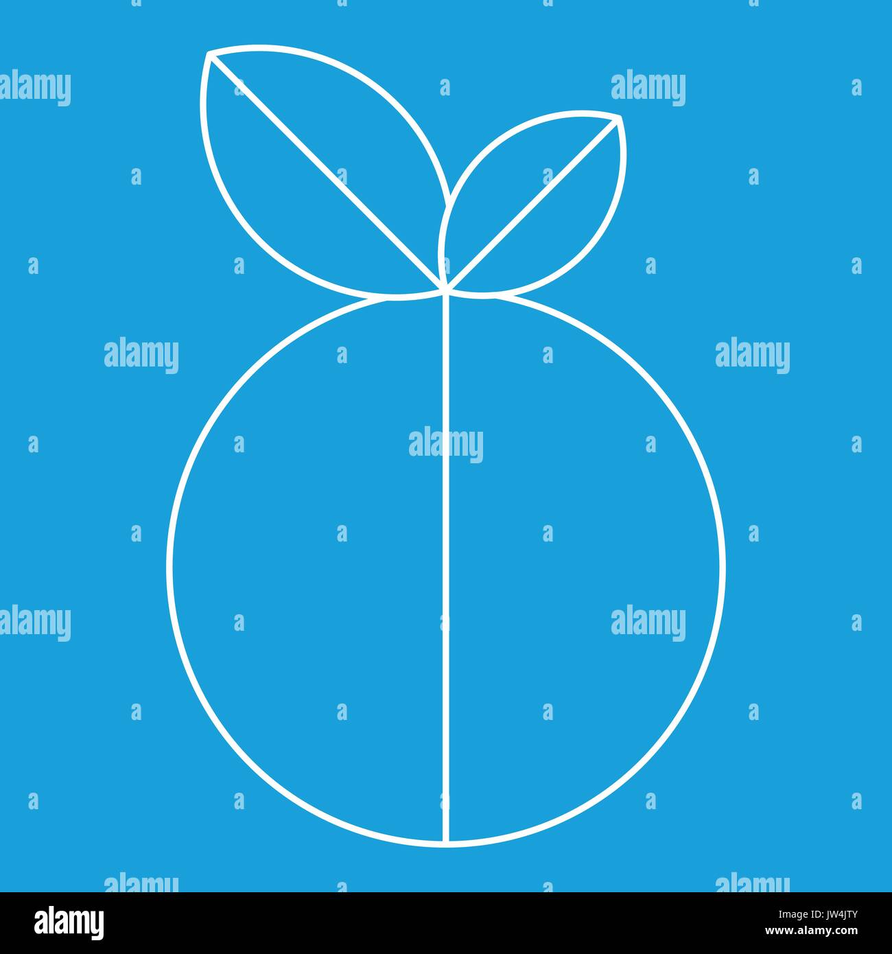 Round apple icon, outline style Stock Vector Image & Art - Alamy