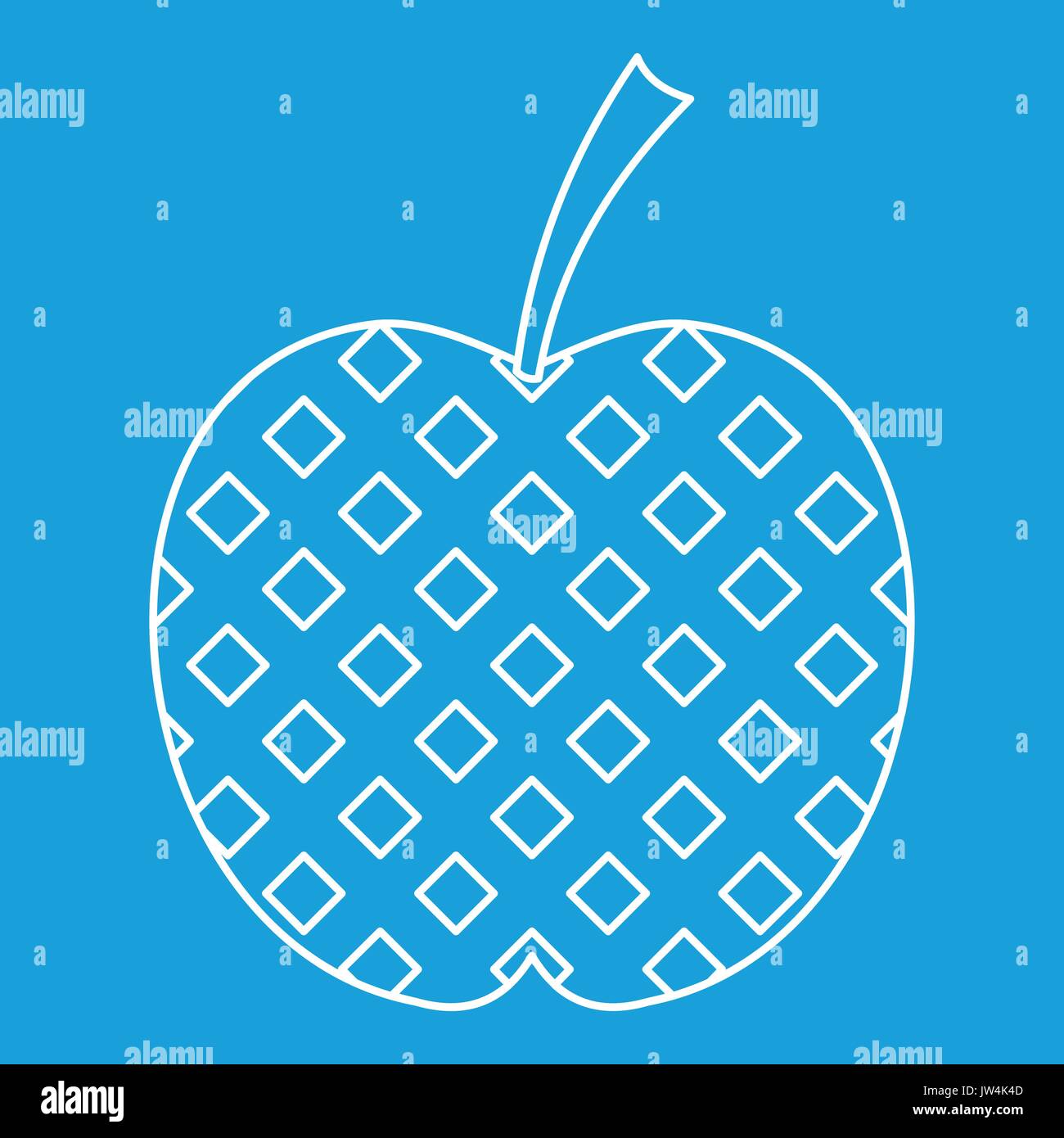 Checkered apple icon, outline style Stock Vector Image & Art - Alamy