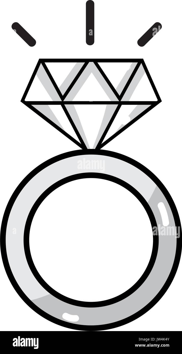 line beauty wedding ring with diamond design Stock Vector Image & Art ...