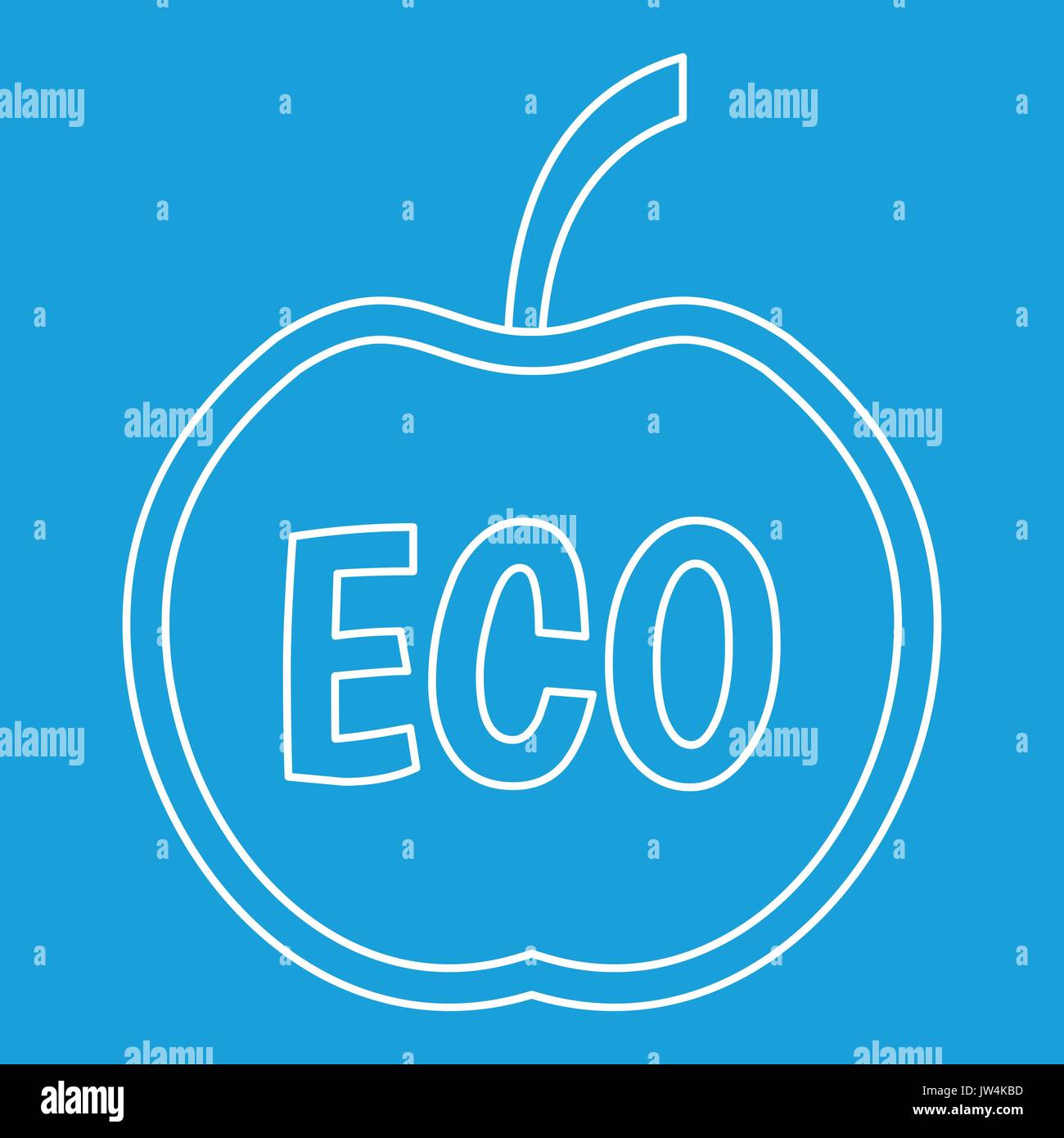 ECO apple icon, outline style Stock Vector Image & Art - Alamy