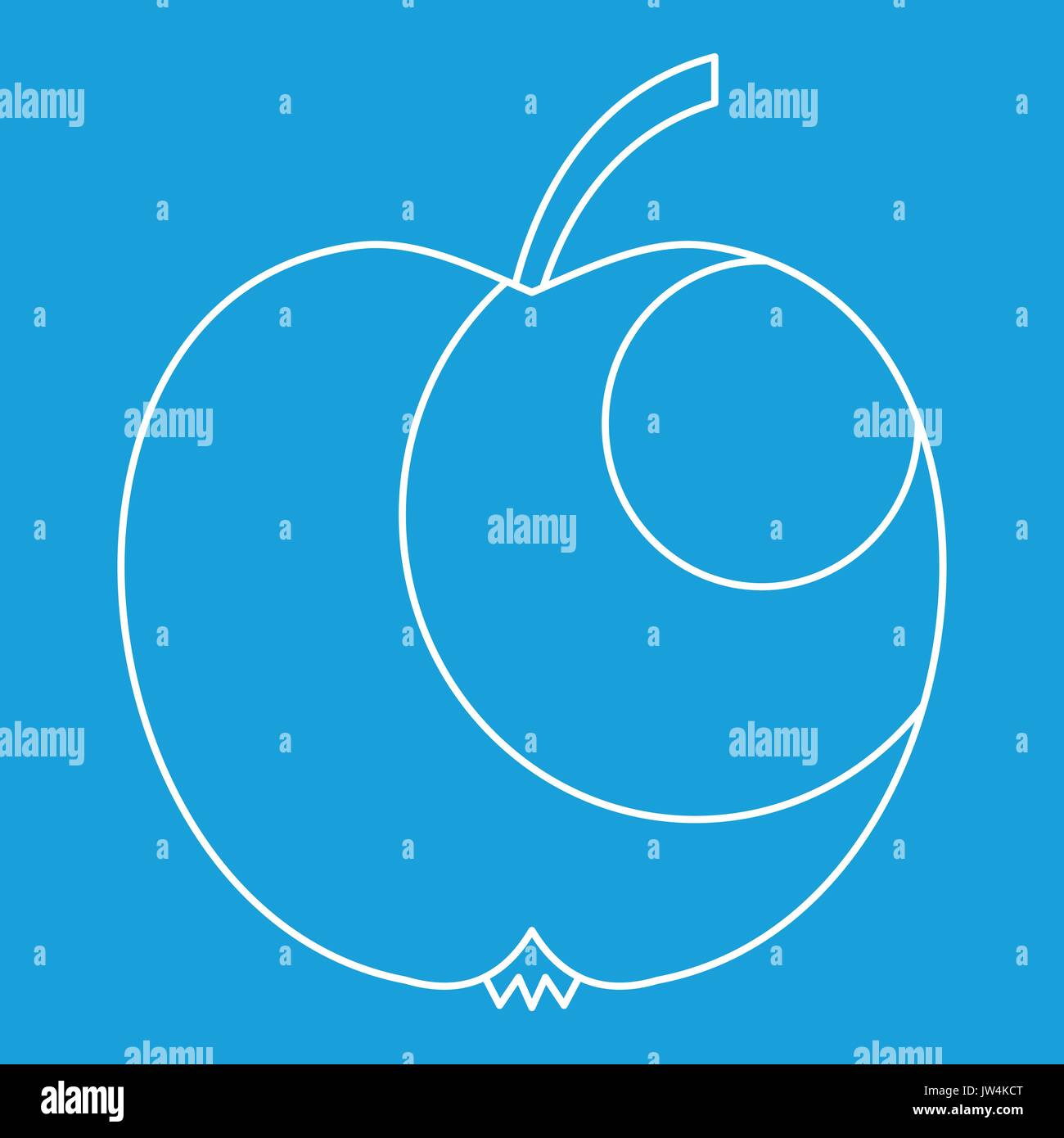 Apple icon, outline style Stock Vector Image & Art - Alamy