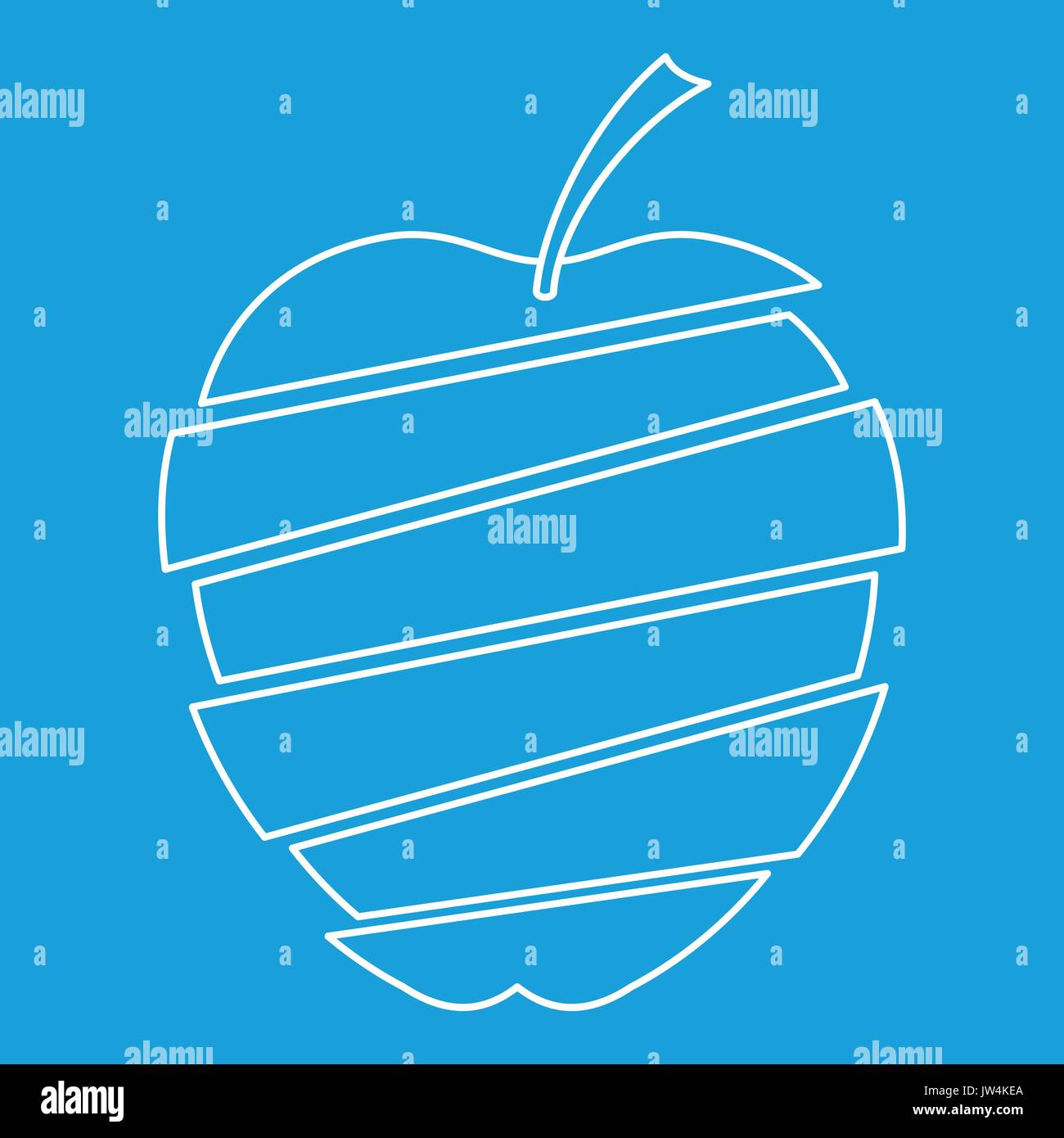 Sliced apple icon, outline style Stock Vector Image & Art - Alamy