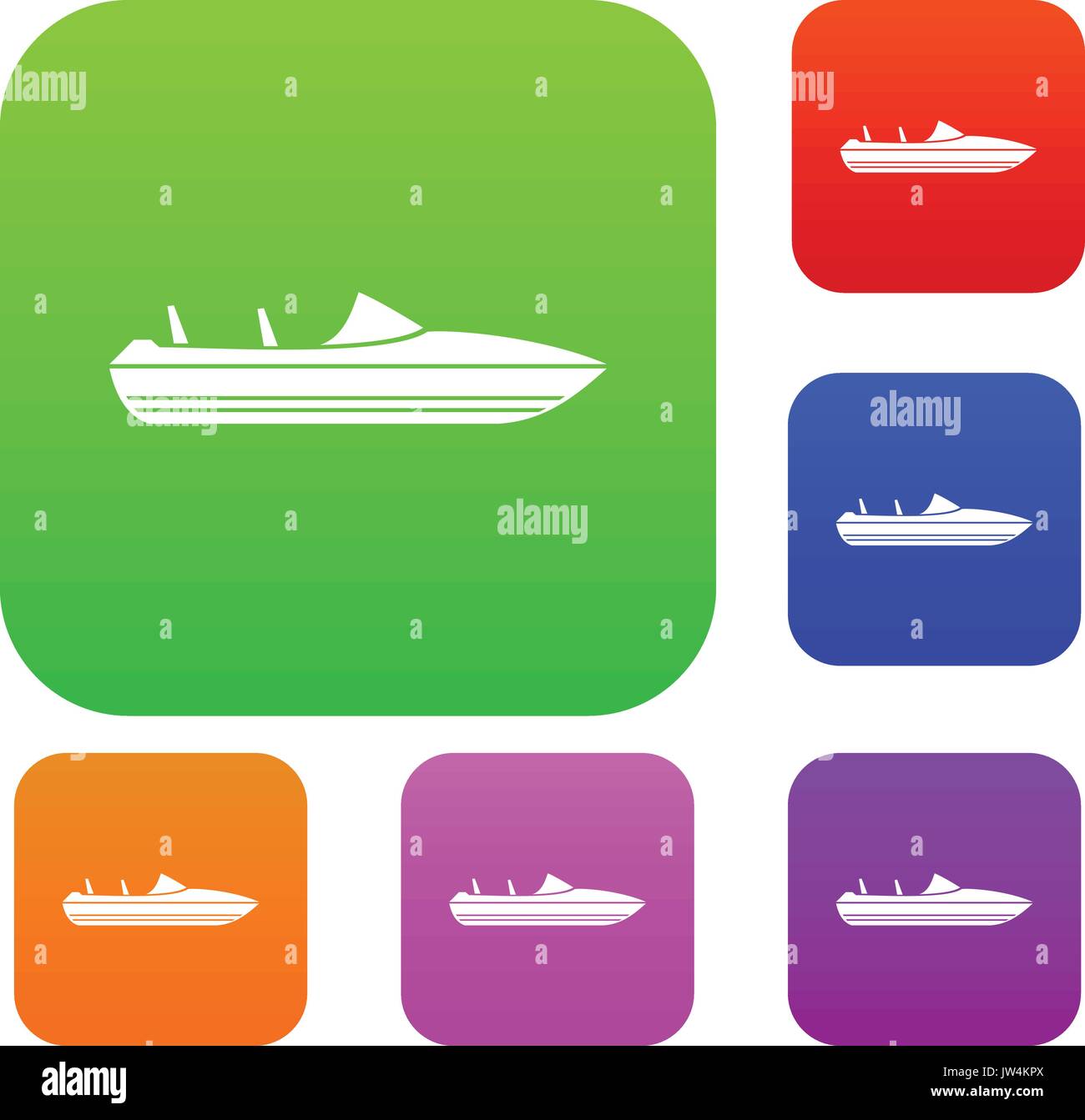 Little powerboat set collection Stock Vector Image & Art - Alamy