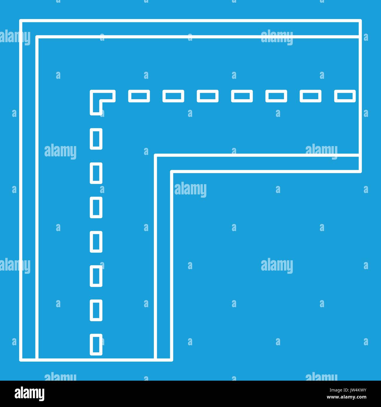 Turning road icon, outline style Stock Vector Image & Art - Alamy
