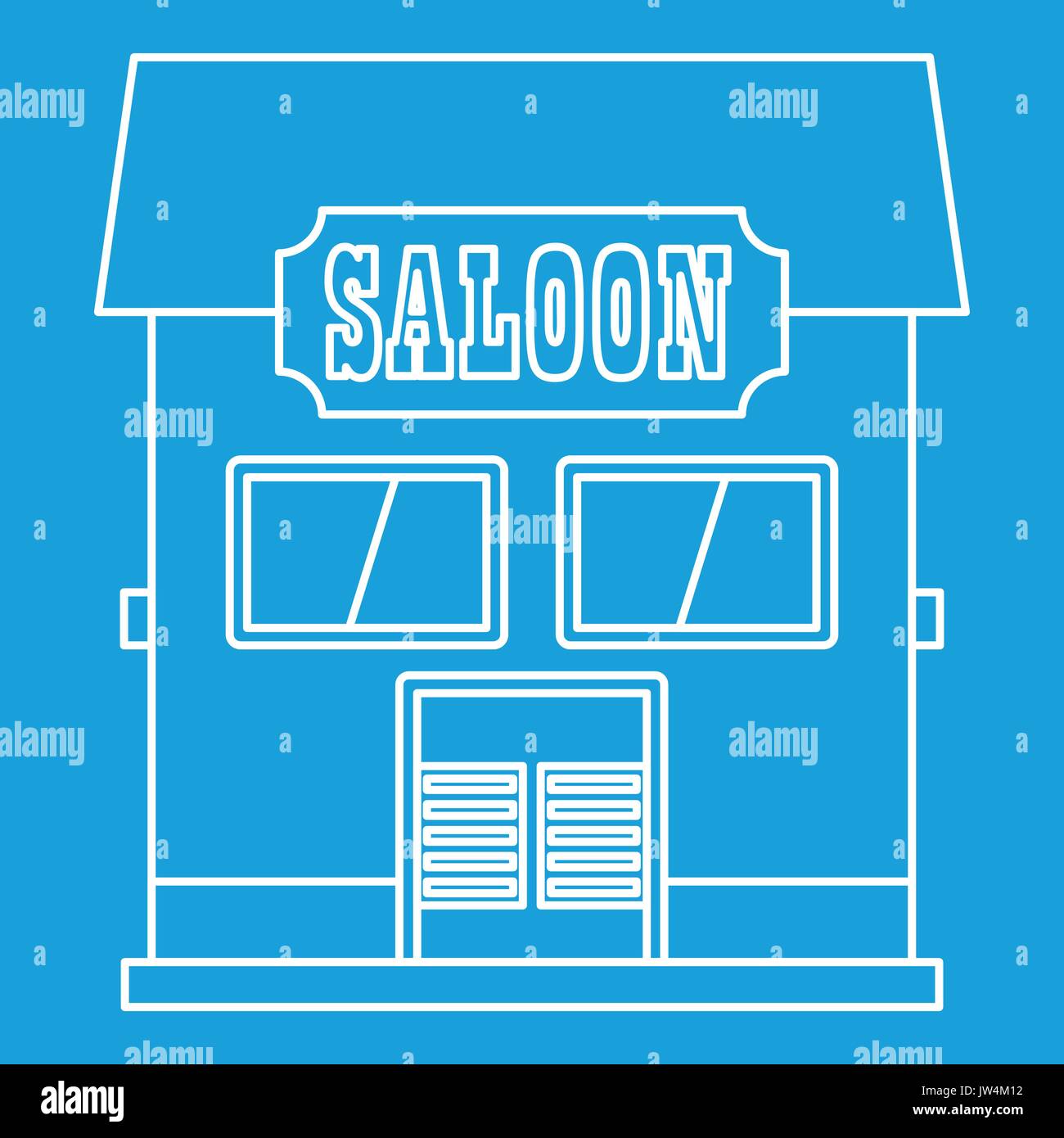 Western saloon icon, outline style Stock Vector Image & Art - Alamy