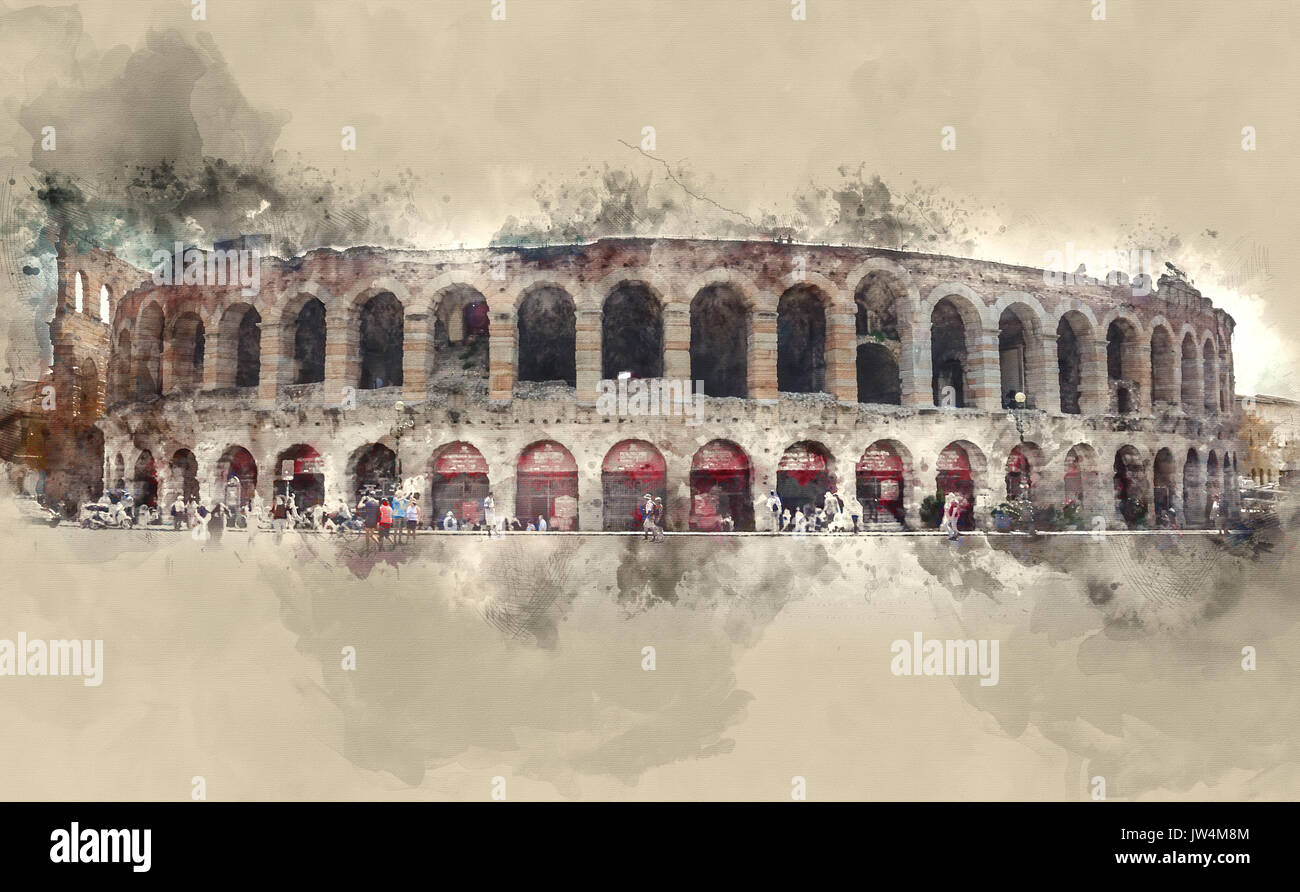 World famous Arena of Verona Stock Photo - Alamy