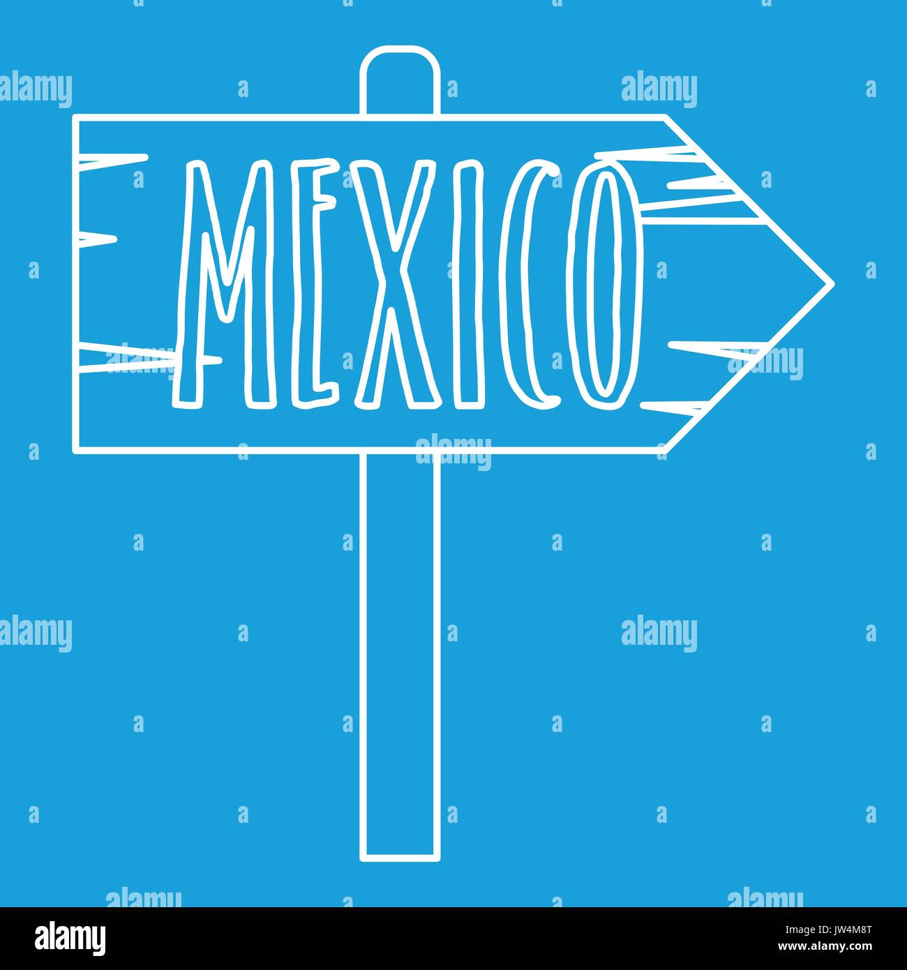 Mexico wooden direction arrow sign icon Stock Vector Image & Art - Alamy
