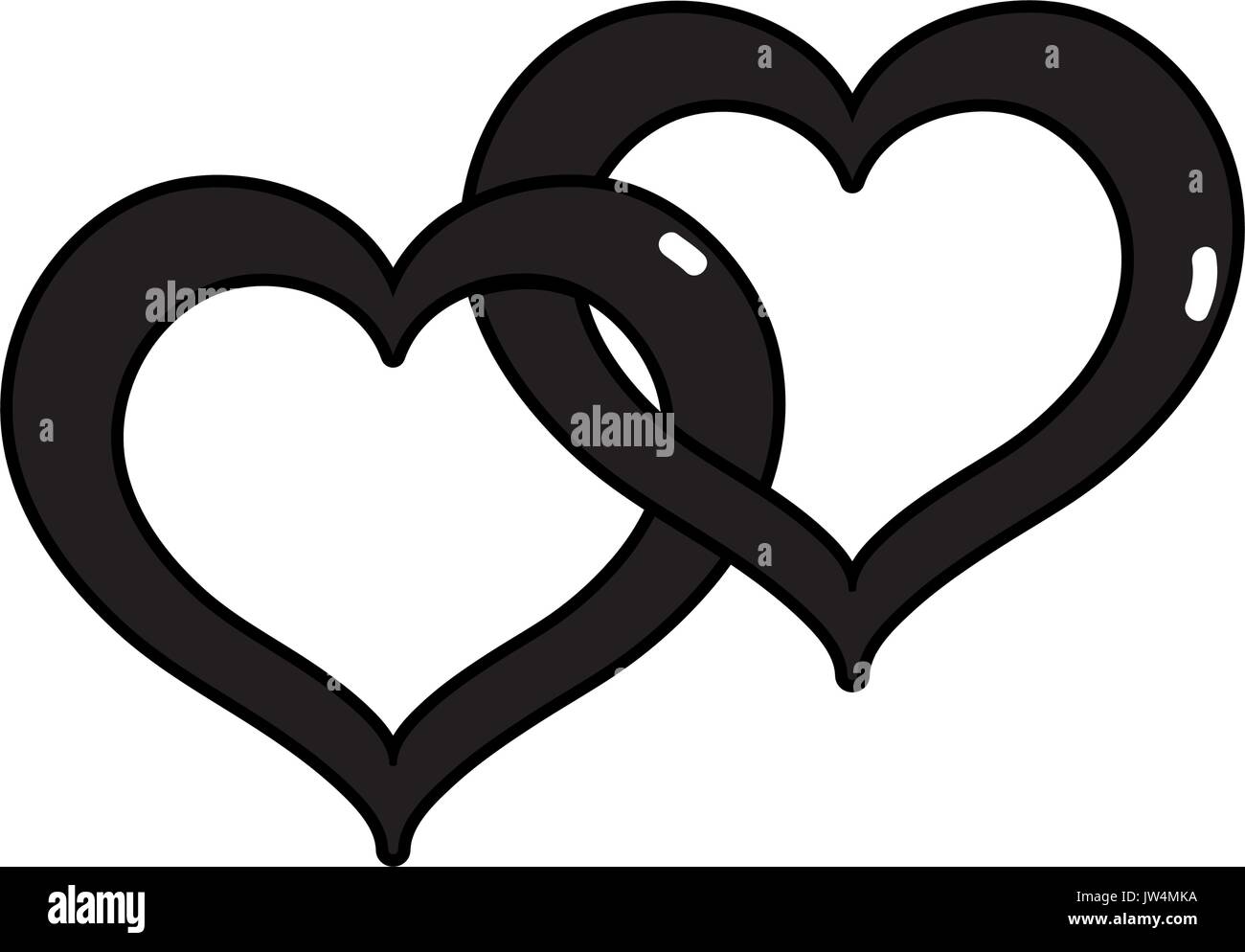 contour nice heart symbol to love and passion Stock Vector Image & Art ...