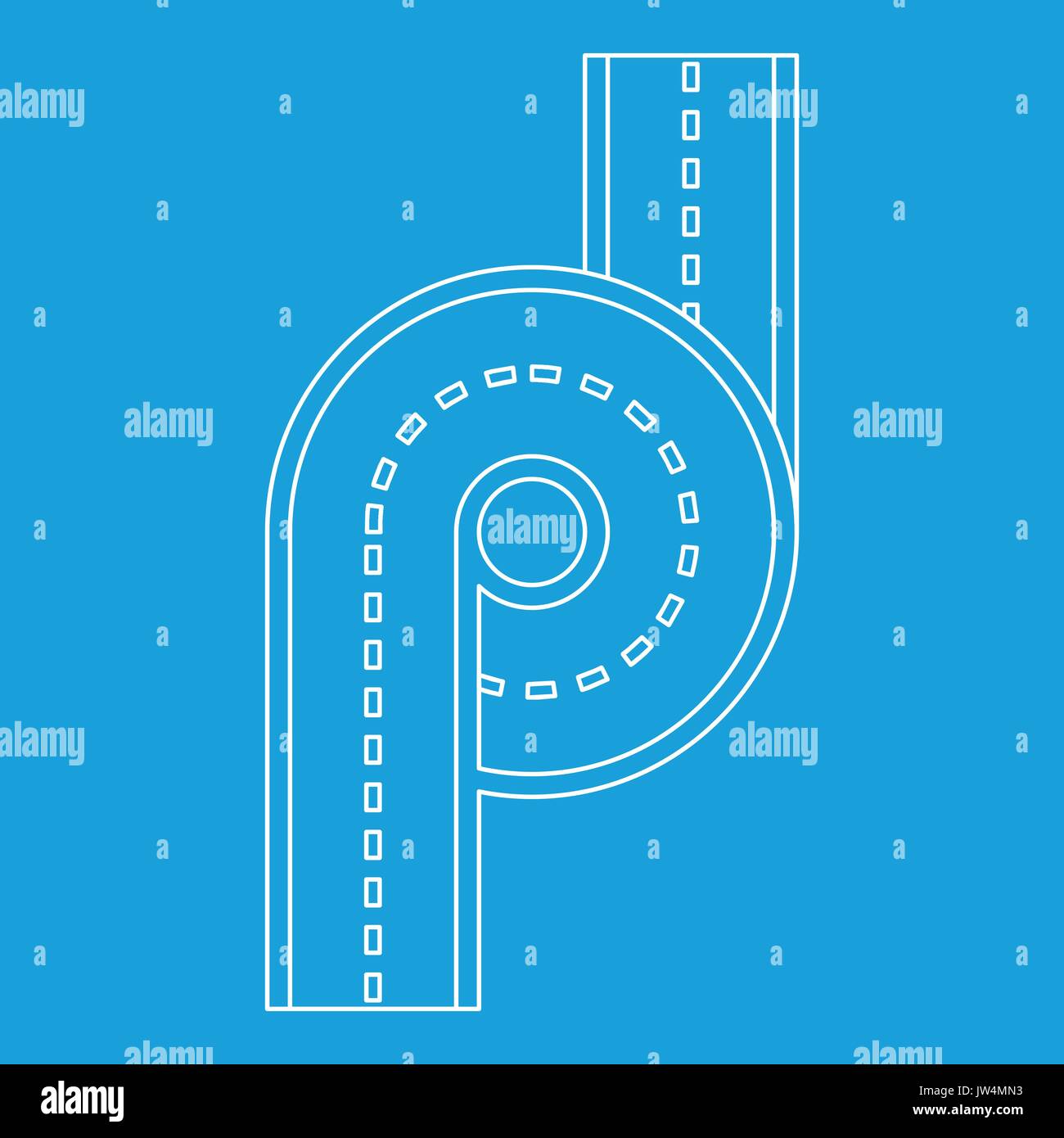 Roundabout road icon, outline style Stock Vector Image & Art - Alamy