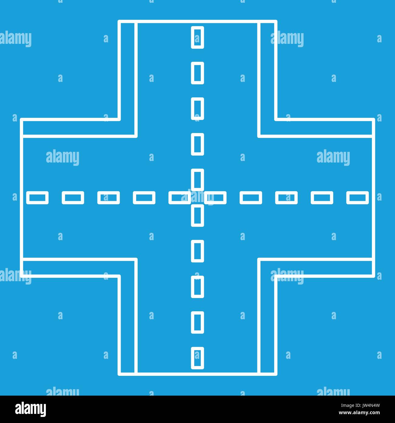 Crossroad icon, outline style Stock Vector Image & Art - Alamy