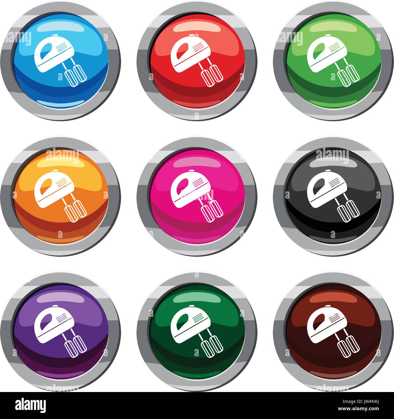 Electric mixer set 9 collection Stock Vector Image & Art - Alamy