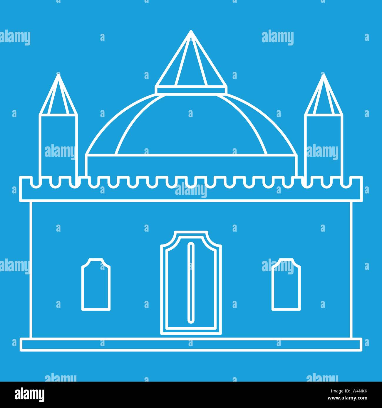 Medieval palace icon, outline style Stock Vector Image & Art - Alamy