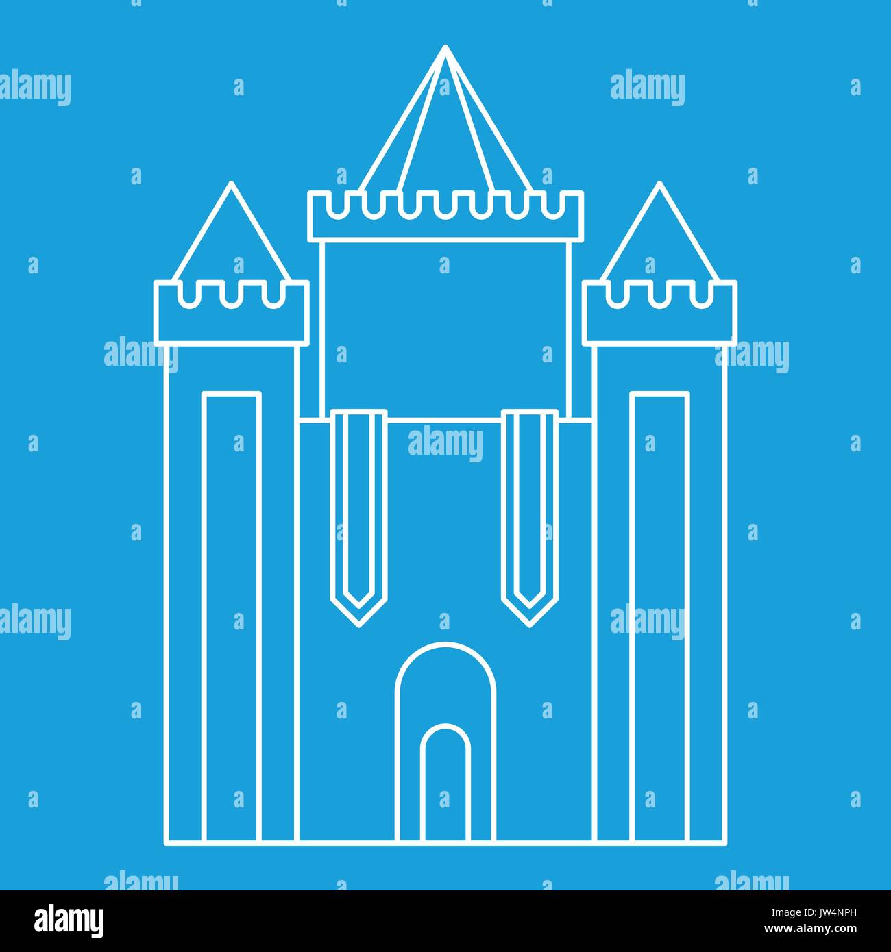 Medieval castle icon, outline style Stock Vector Image & Art - Alamy