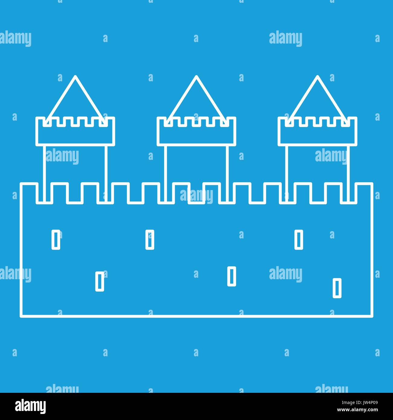 Medieval fortification icon, outline style Stock Vector Image & Art - Alamy