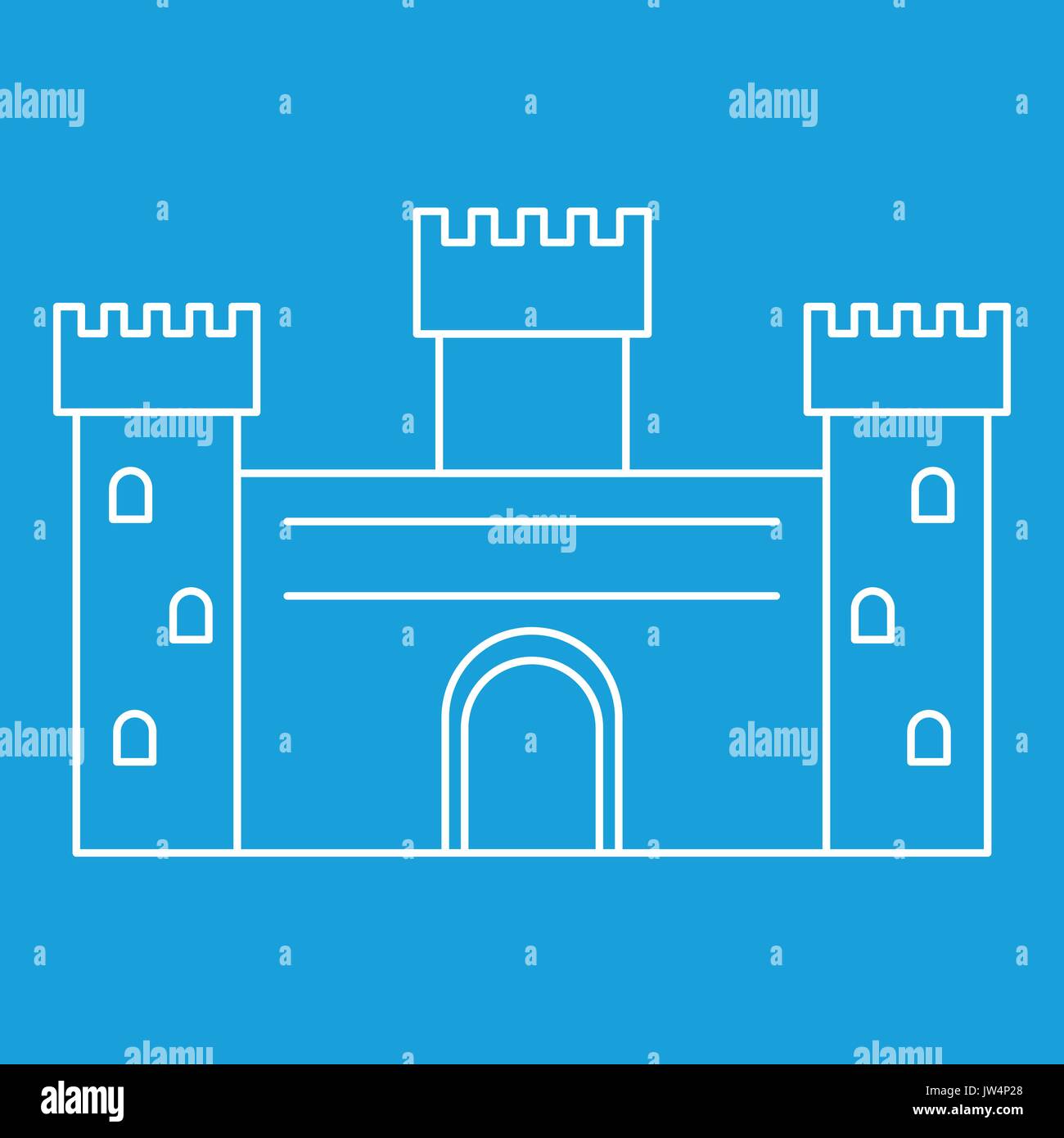 Ancient castle icon, outline style Stock Vector Image & Art - Alamy
