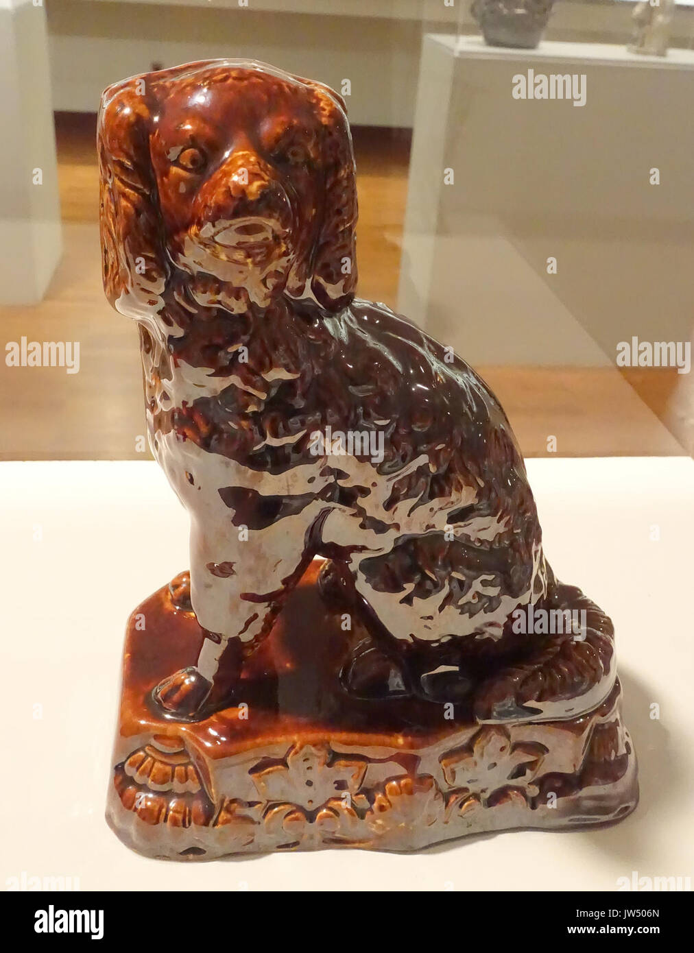 Spaniel, Rockingham Pottery, Bennington VT, 1850 1900, mold cast ...