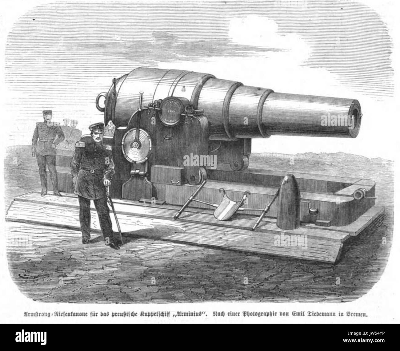 SMS Arminius Riesenkanone (IZ 43 1864 S 312 Stock Photo - Alamy