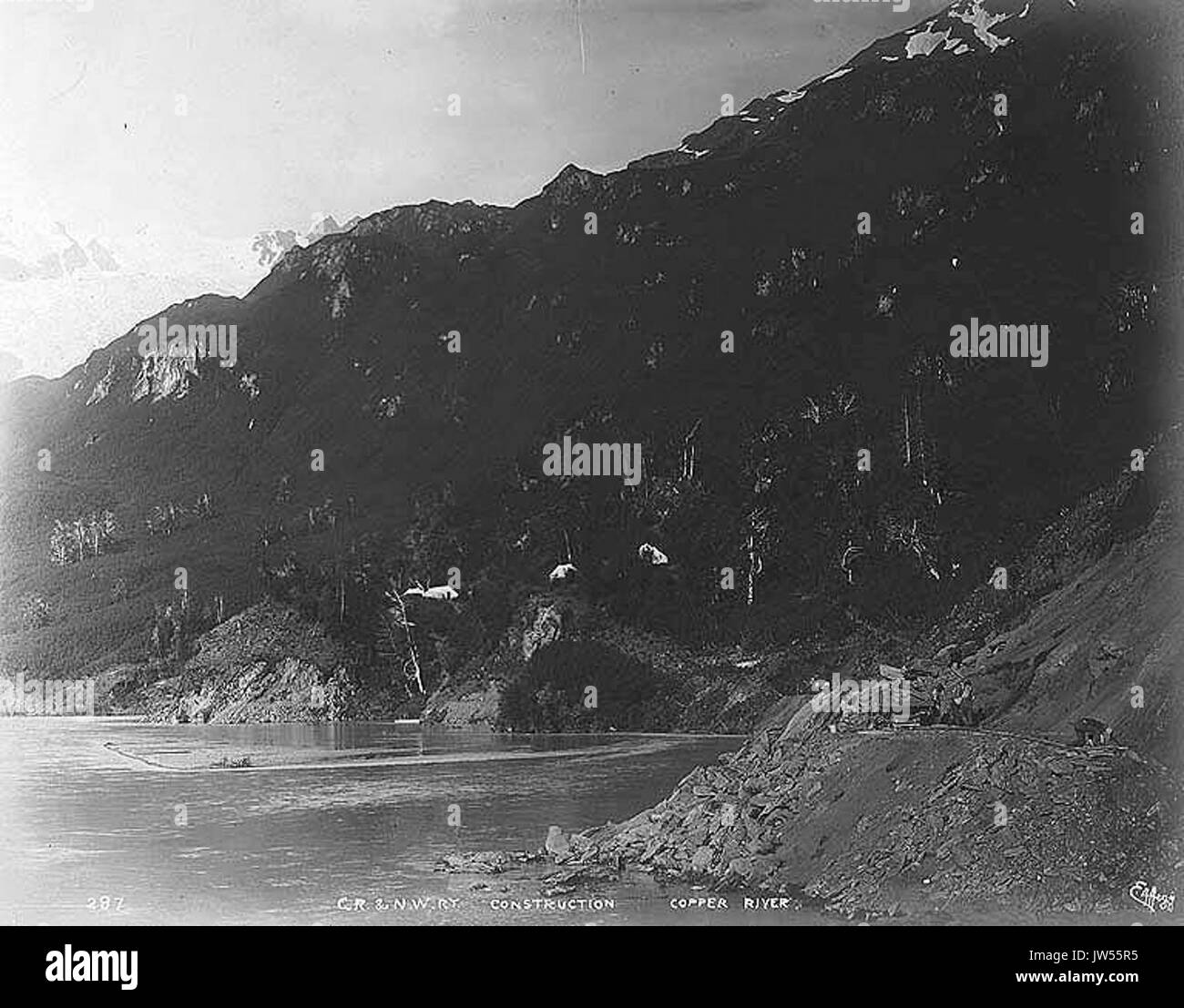 Construction of the Copper River and Northwestern Railway, Copper River ...