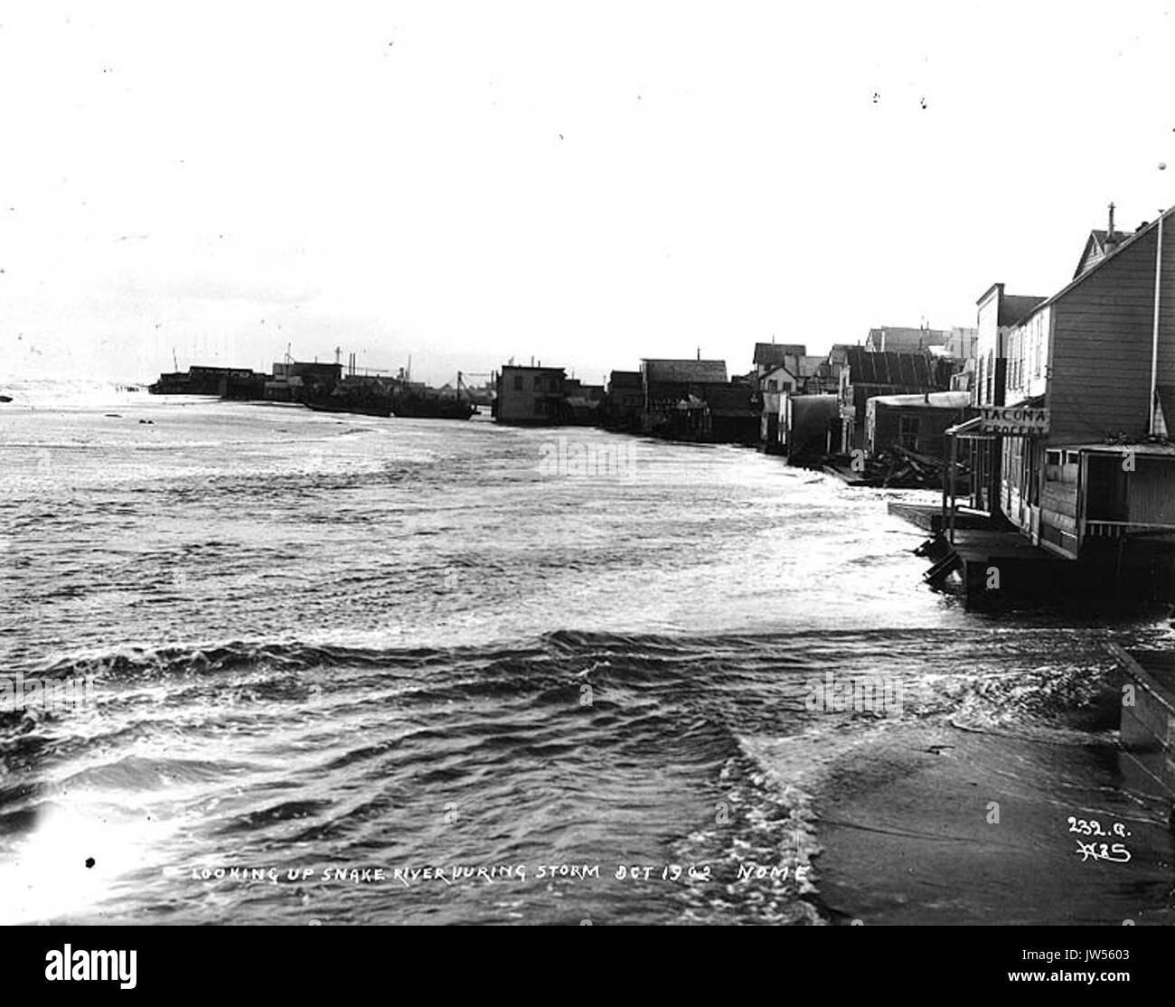 Snake River during a storm, Nome, Alaska, October 1902 (HEGG 504 Stock ...