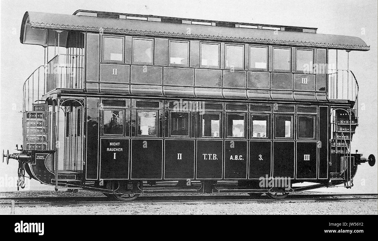 Doppelstockwagen der TTB Stock Photo - Alamy
