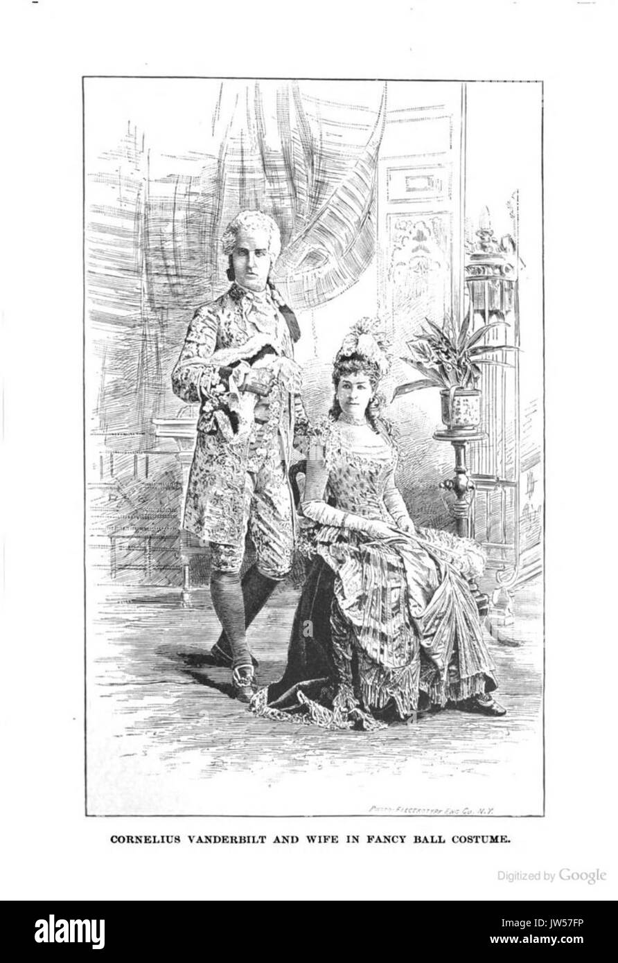 Cornelius Vanderbilt and wife in fancy ball costume Stock Photo - Alamy
