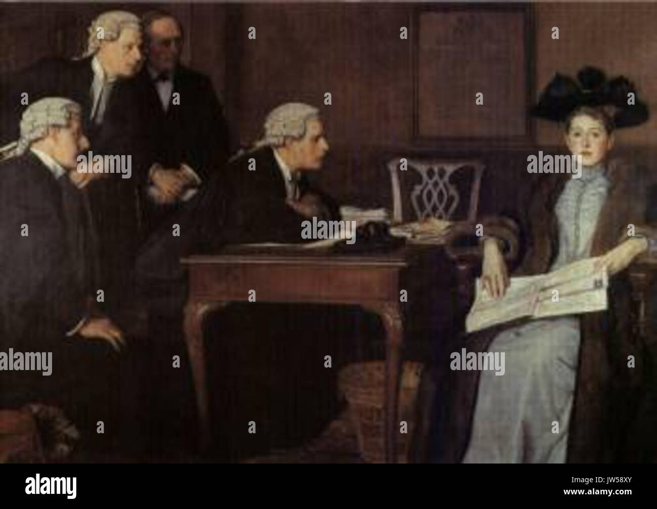 Defendant and Counsel by WF Yeames Stock Photo - Alamy